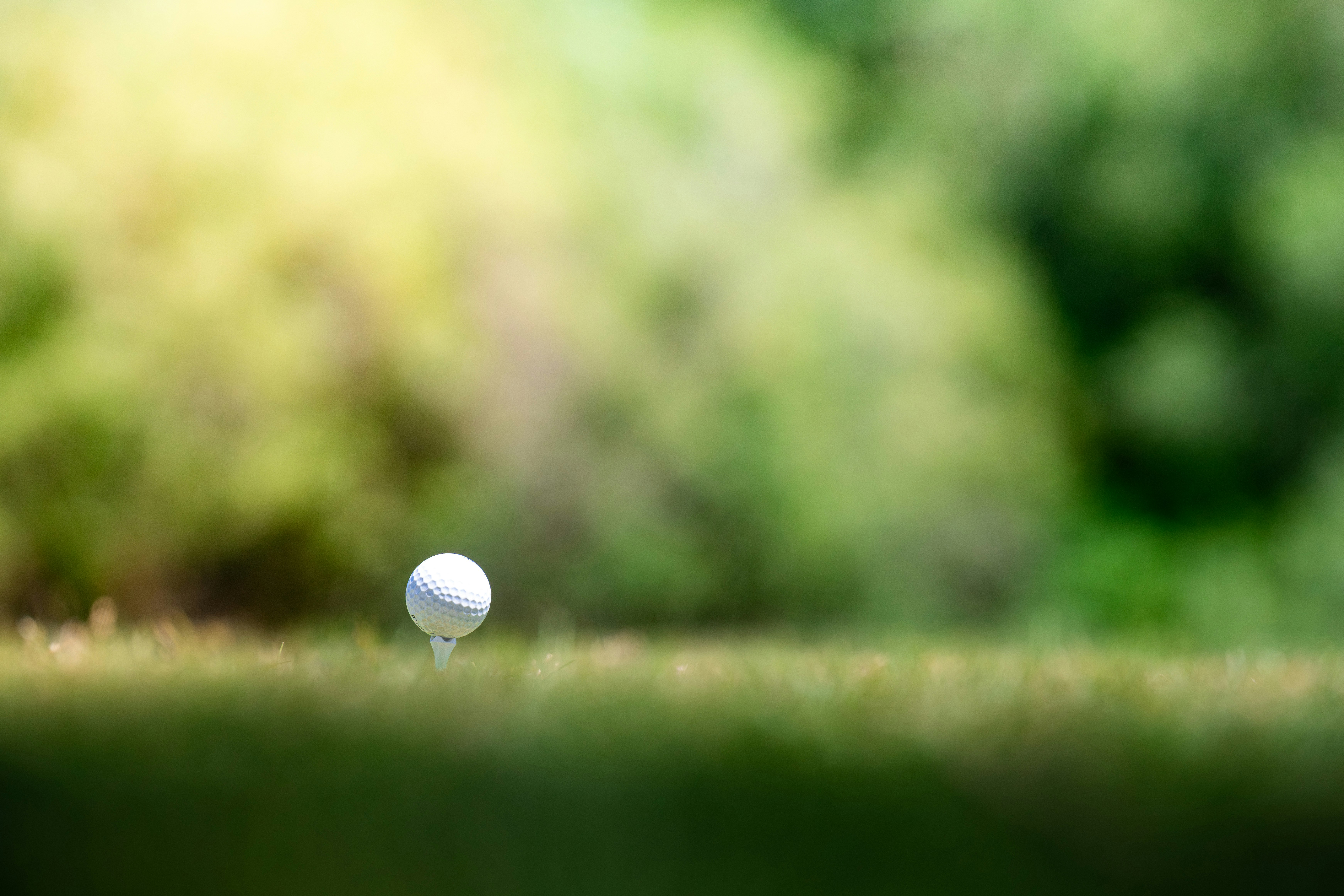 Close-Up on the Golf Ball: Stillness Before the Swing
