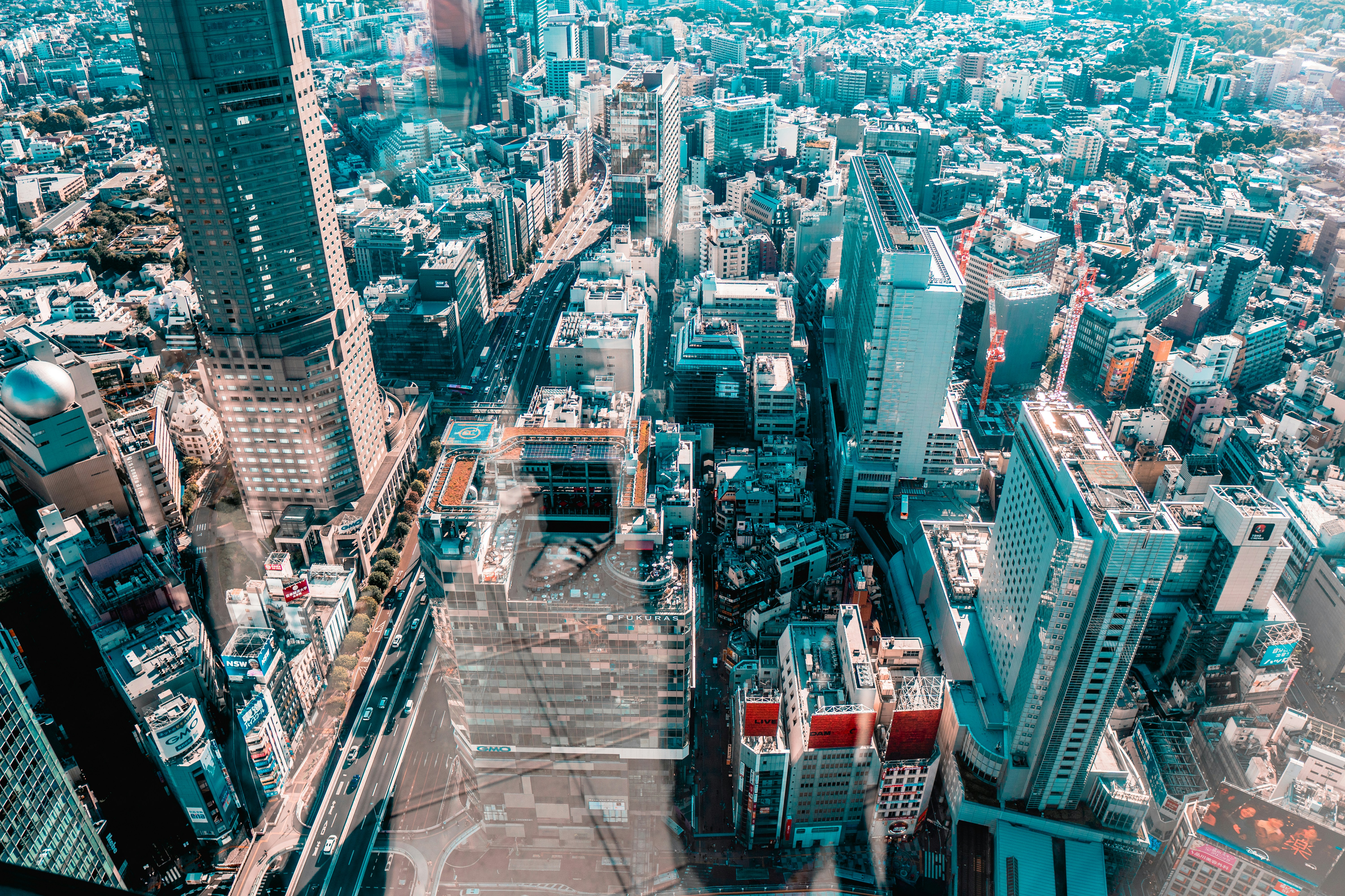 Aerial Grid: Top-Down Portrait of a Densely Packaged Skyline