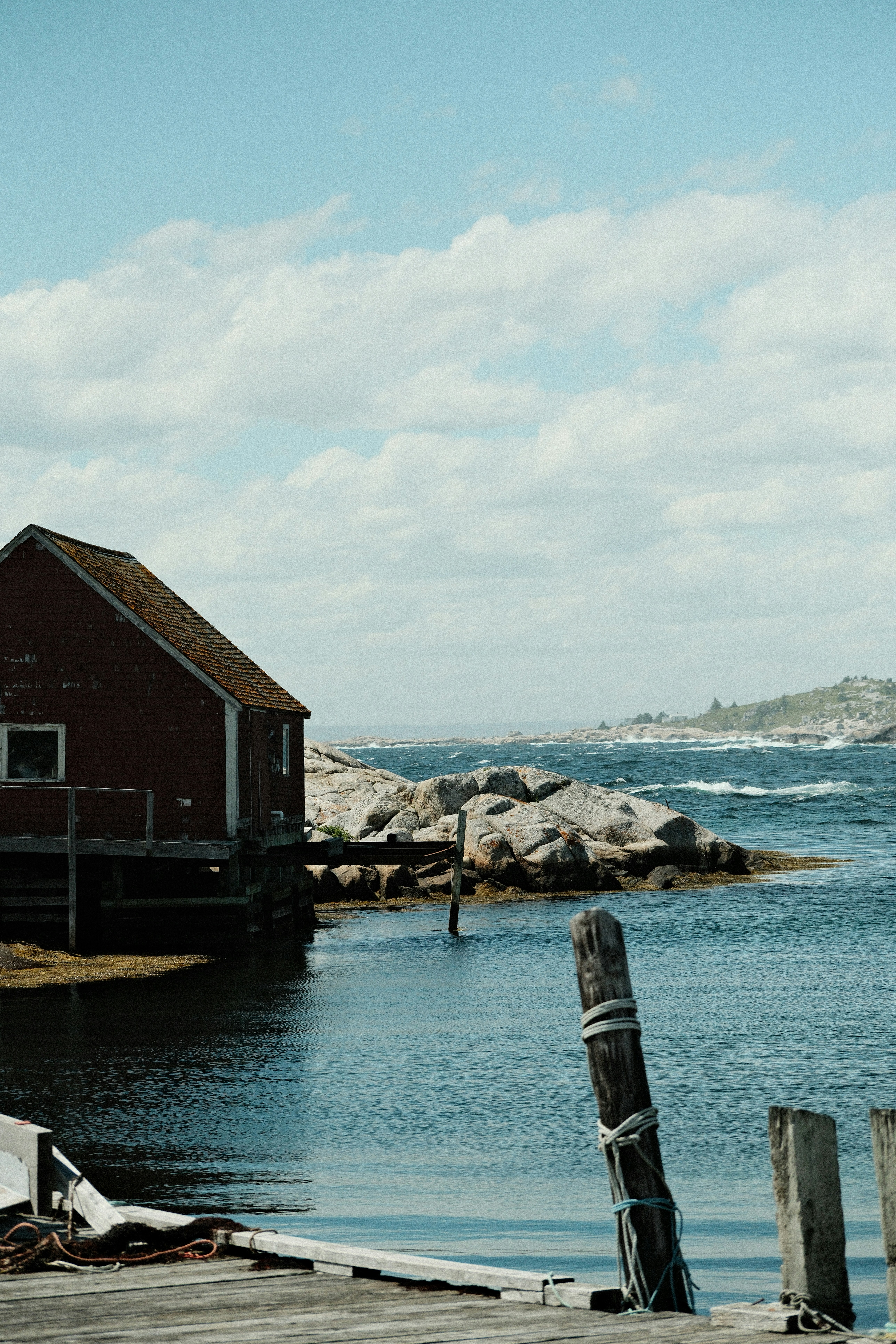Harbor Cabin at Dusk: A Quiet Pier by the Sea