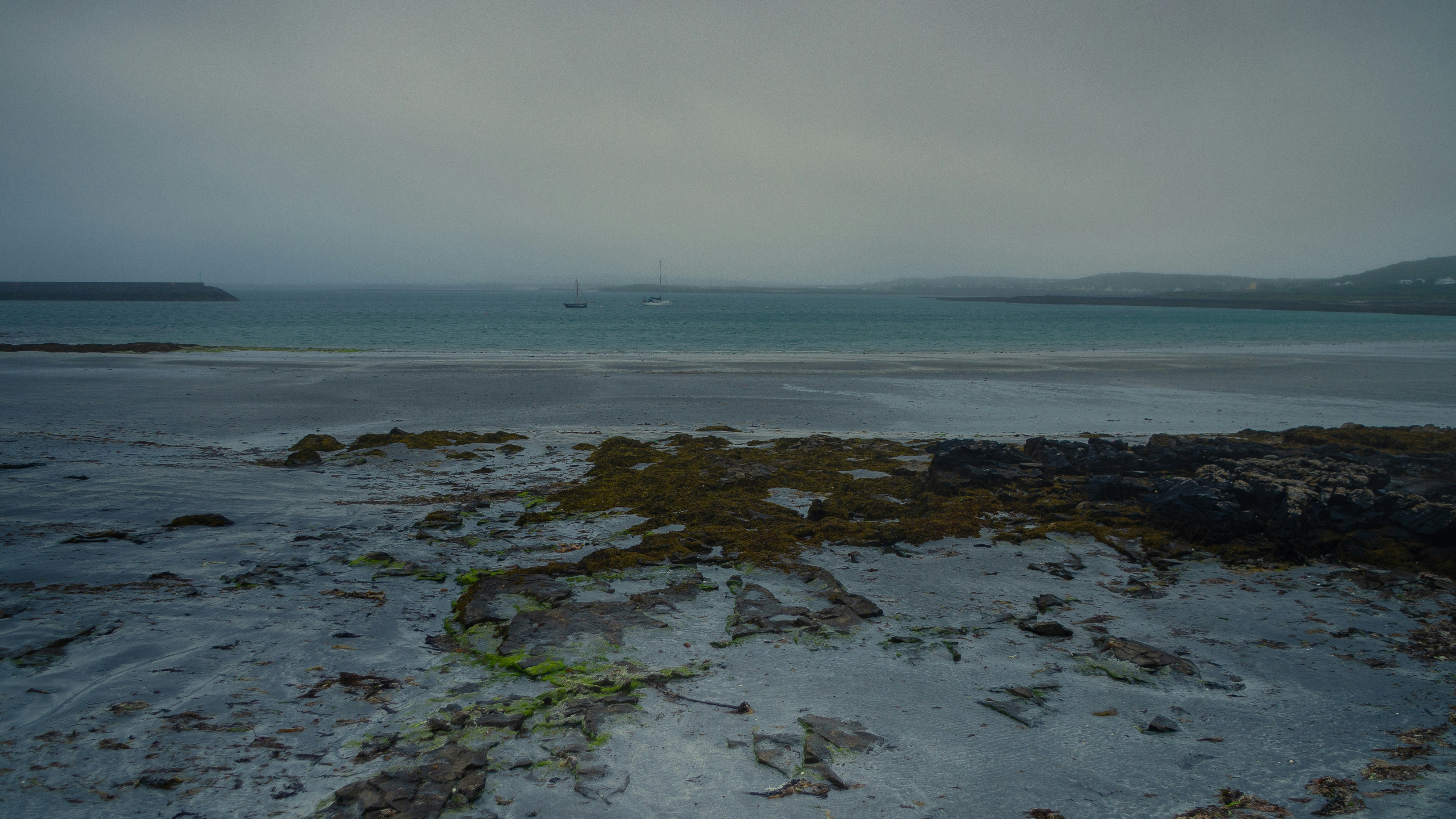 Coastal Perimeter Under Quiet Overcast Sky