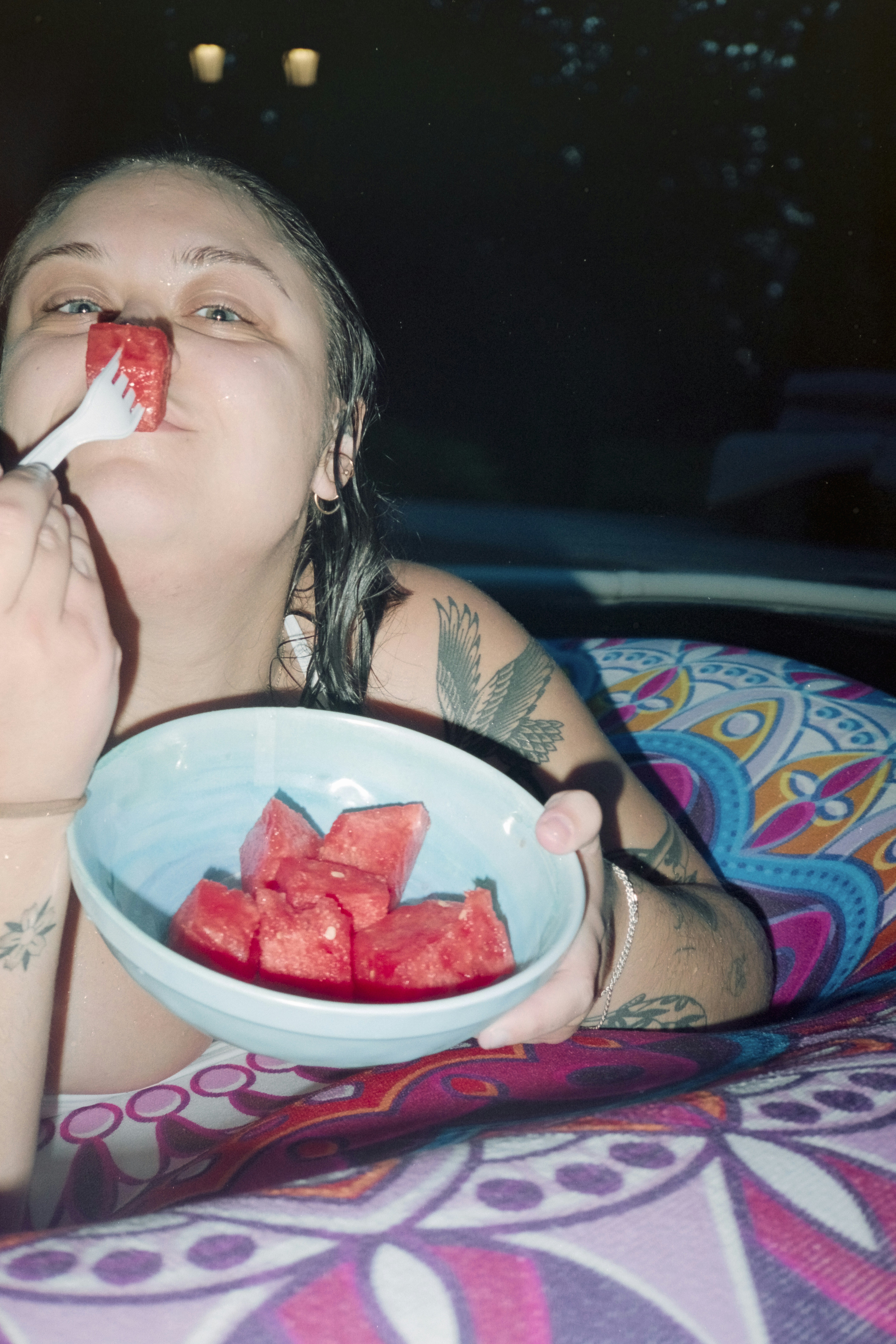 Watermelon Serenade: Sunset Snack from the Lounger