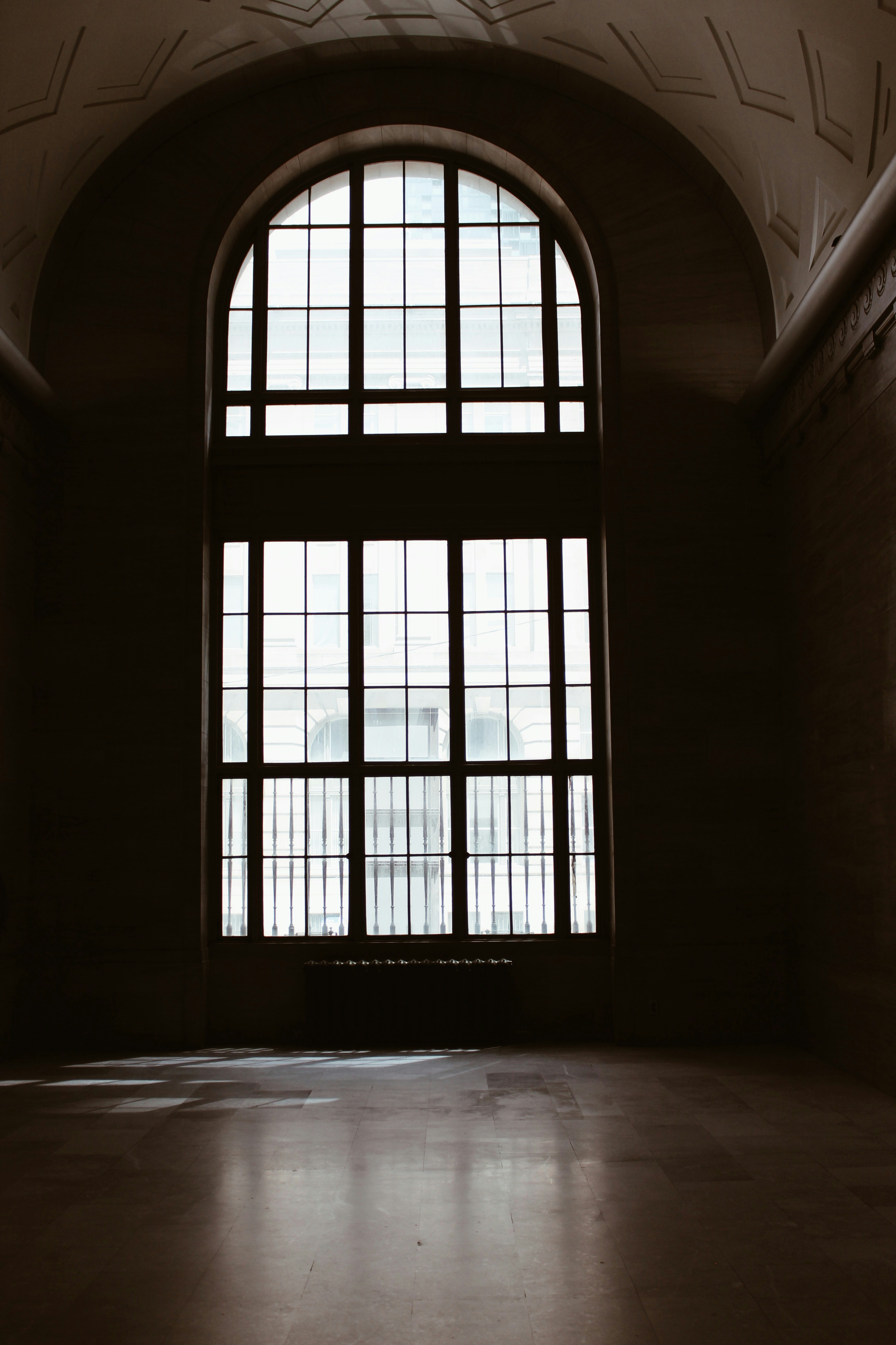 Architectural Window Portal in Soft Backlight
