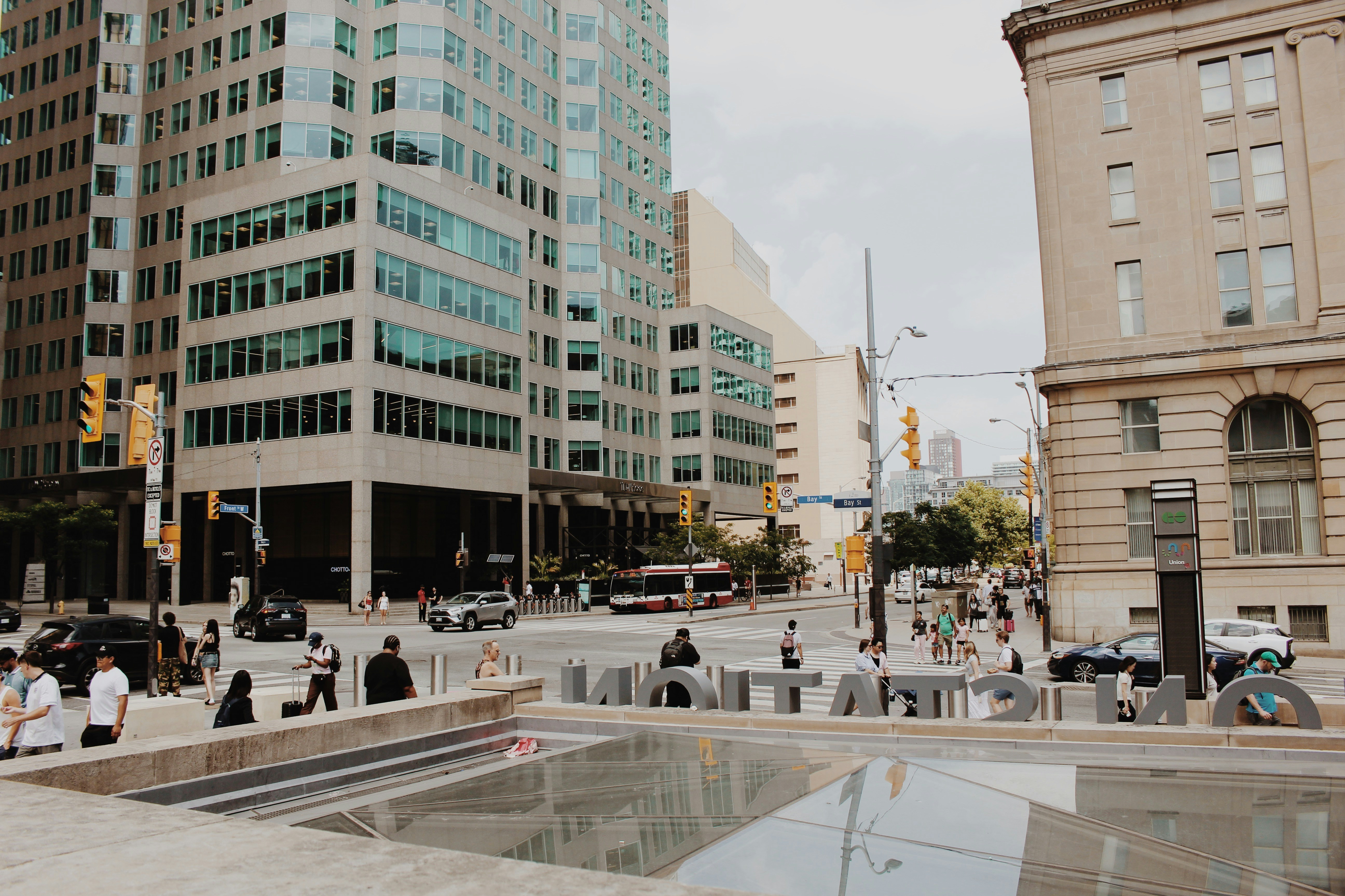 City Plaza Echo: Modern Office Towers Framed by a Historic Corner