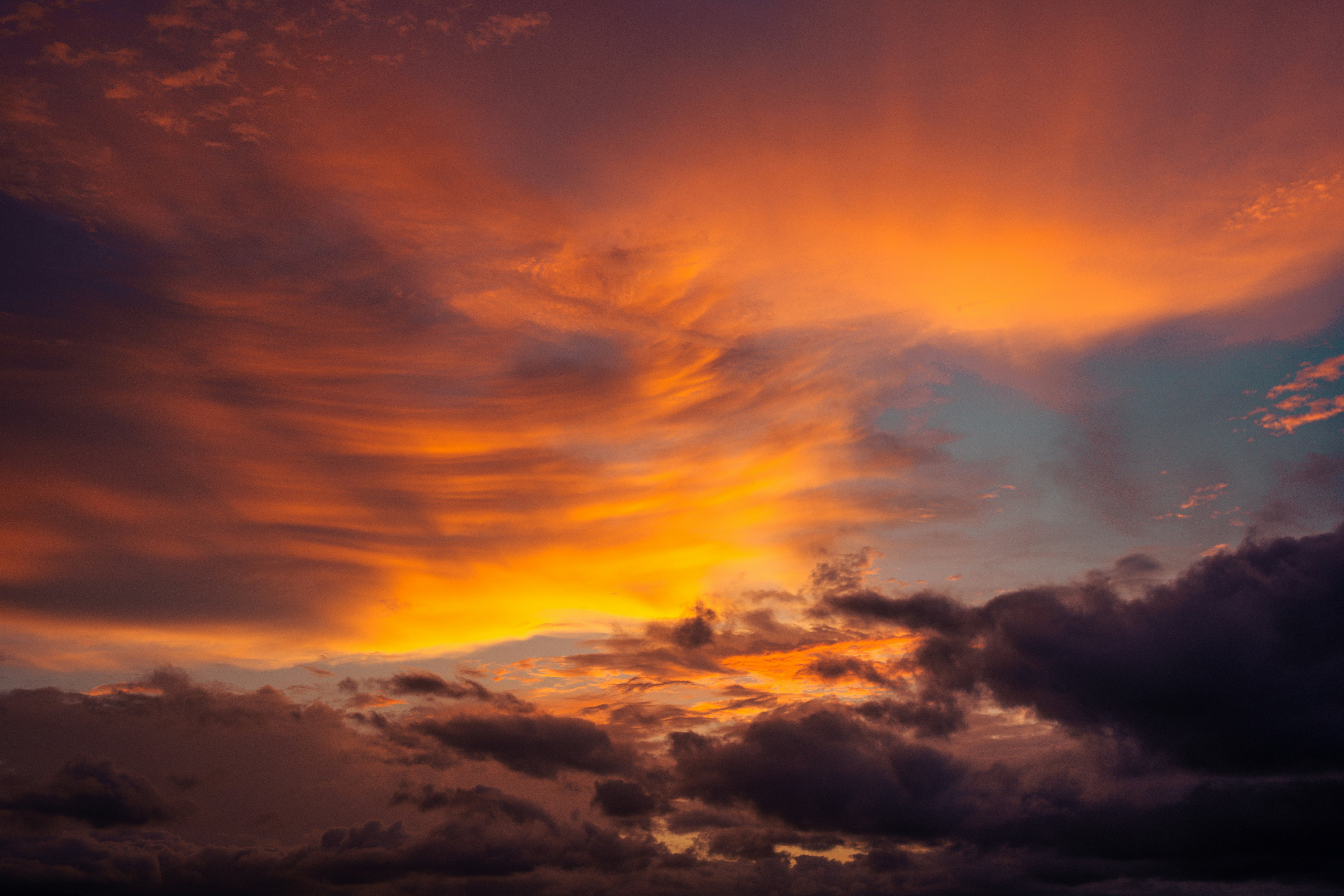 Fire in the Sky: A Wide-Open Sunset Burst