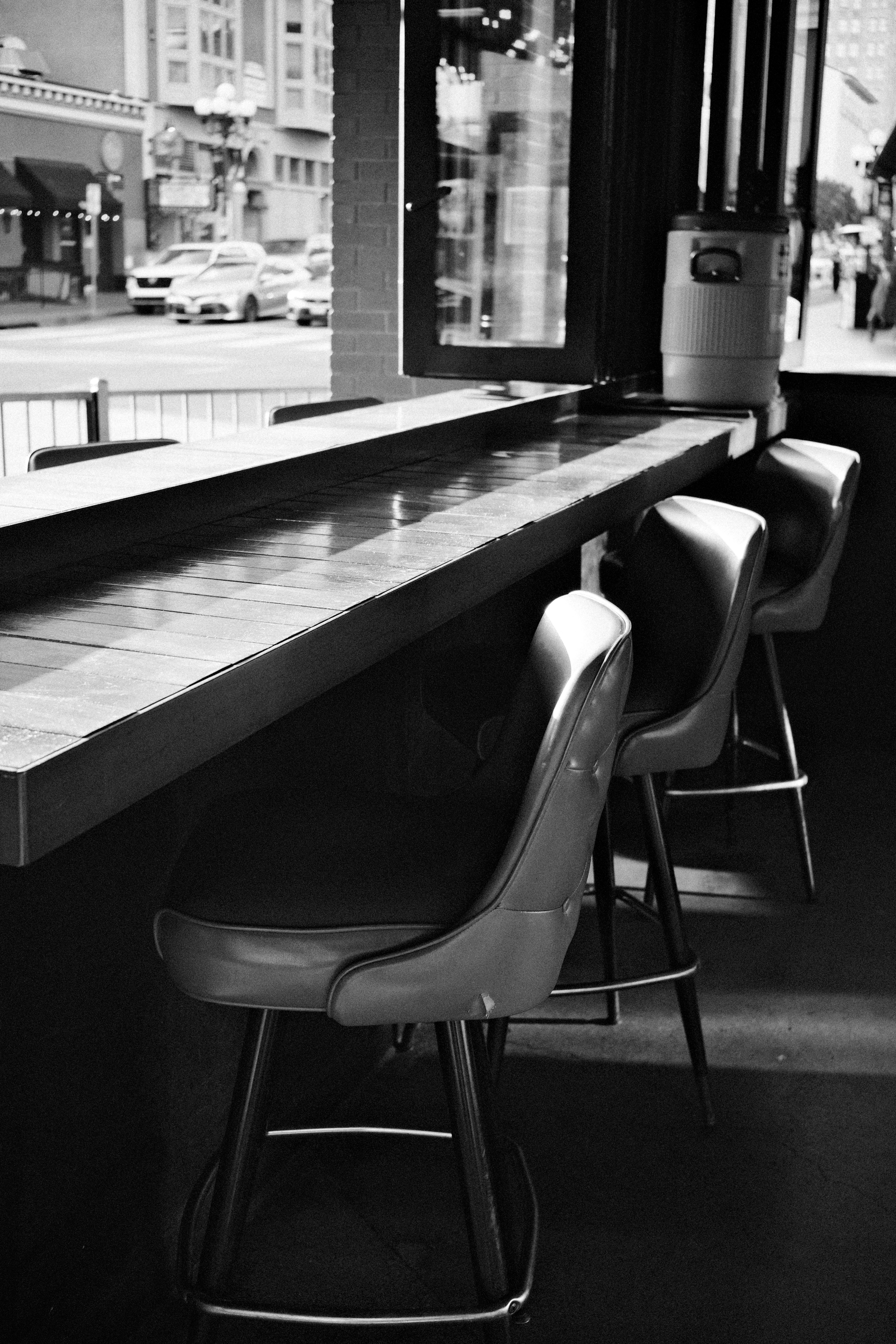Urban Bar Seating in Monochrome