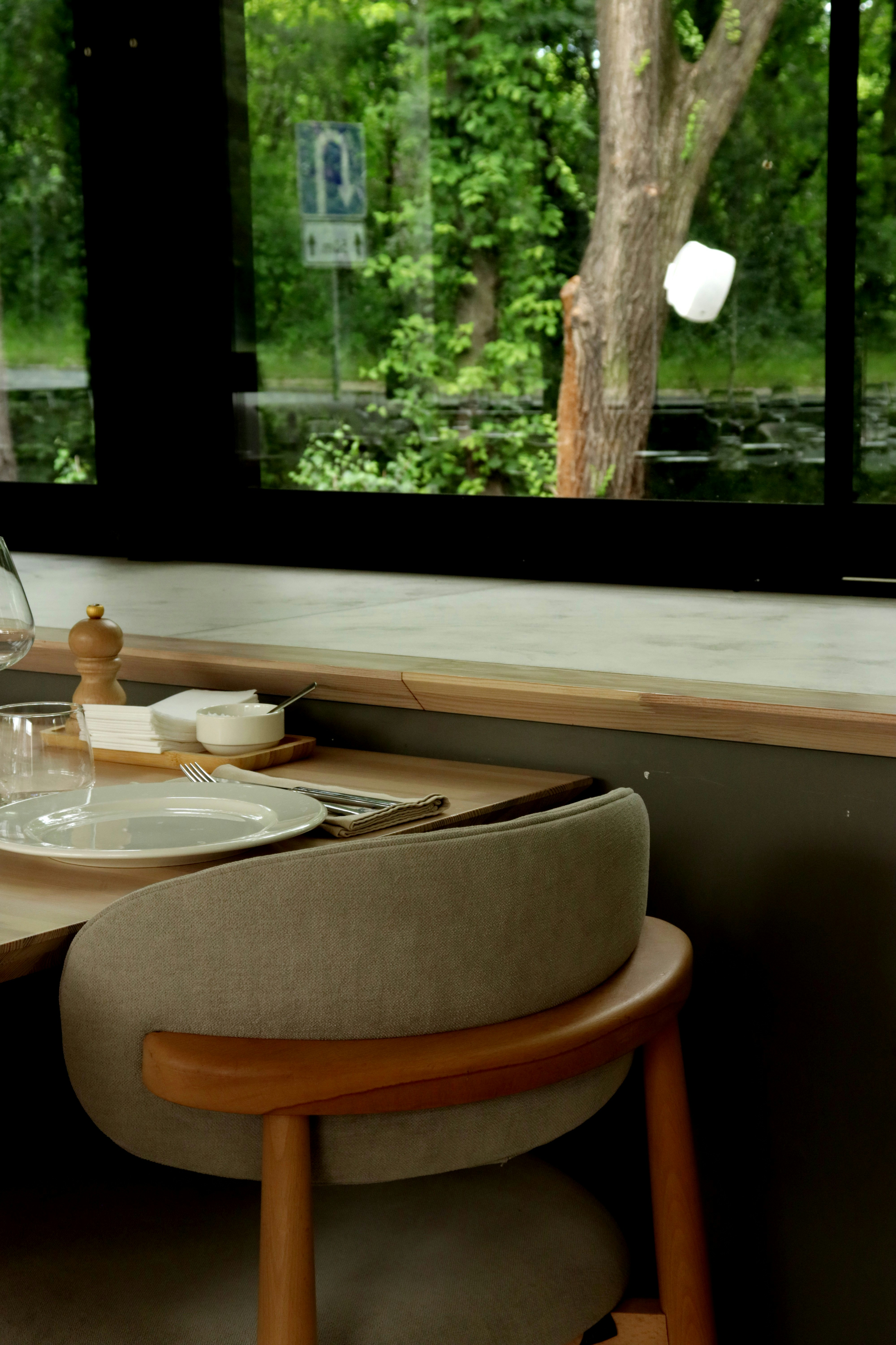 Quiet Corner at the Restaurant Window
