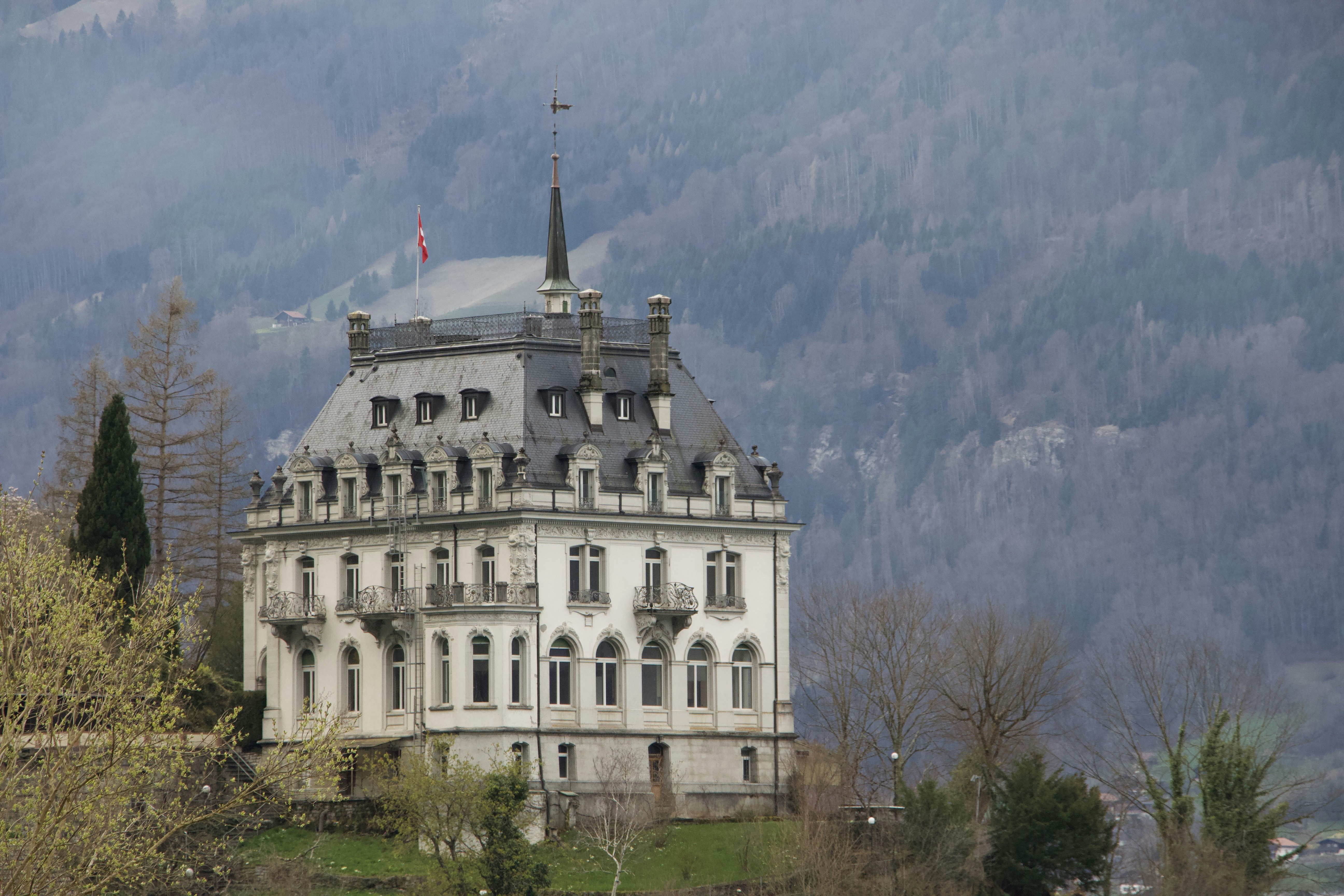 Castle Thelon amidst a valley fog