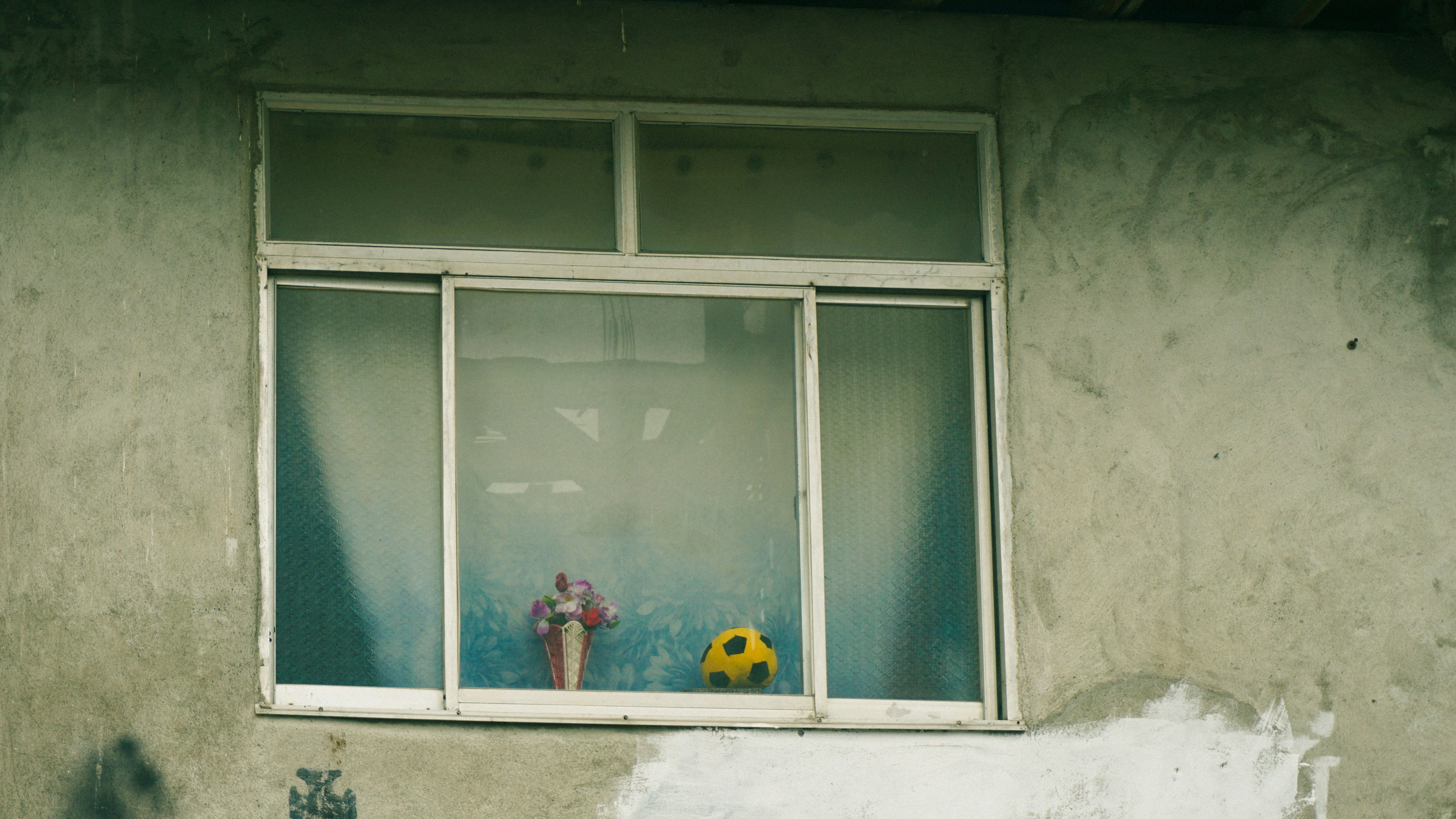 Still Life Beyond the Window: A Vase and a Ball in Diffused Light