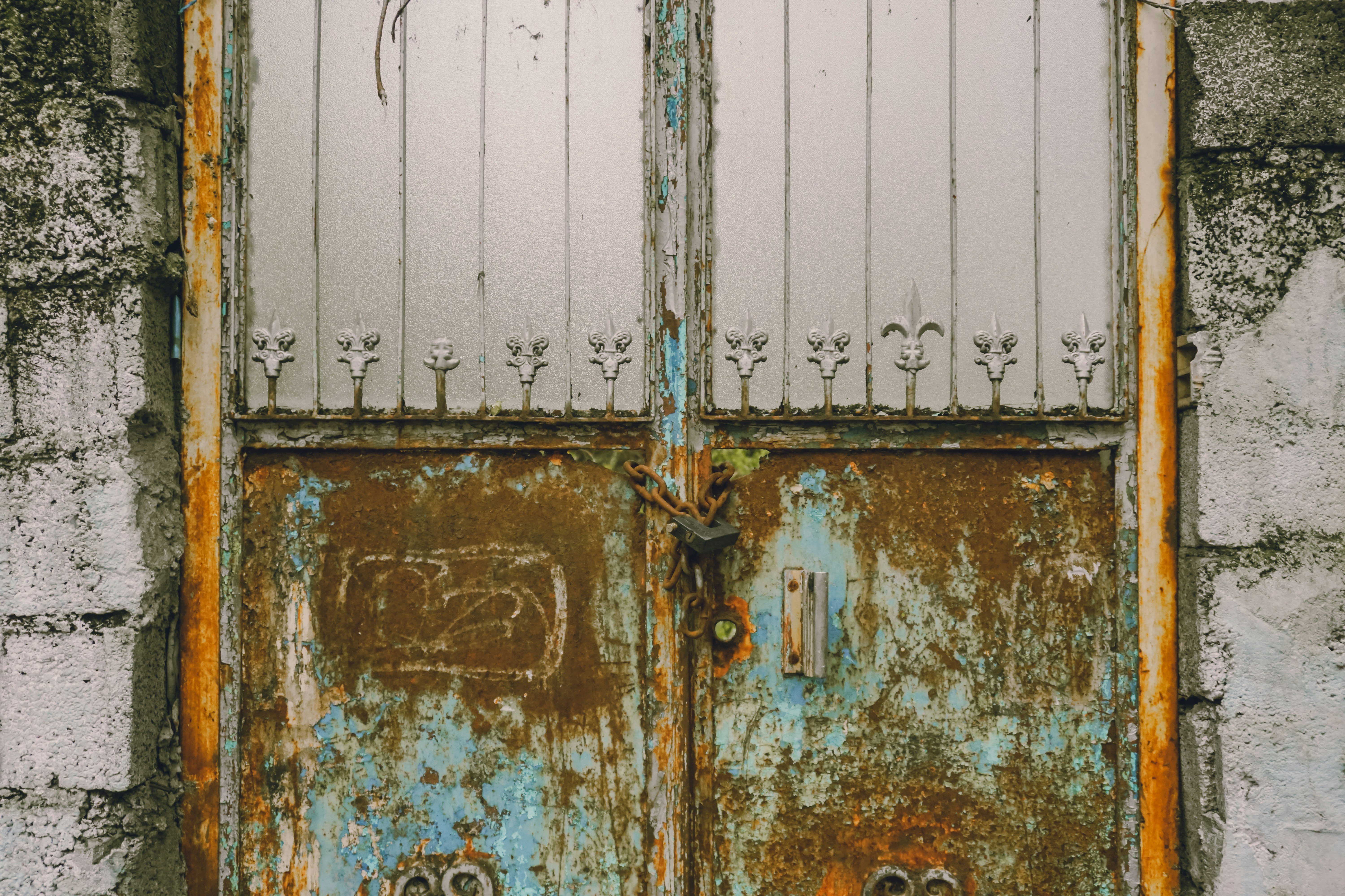 Weathered Iron Gate: Decay Meets Texture