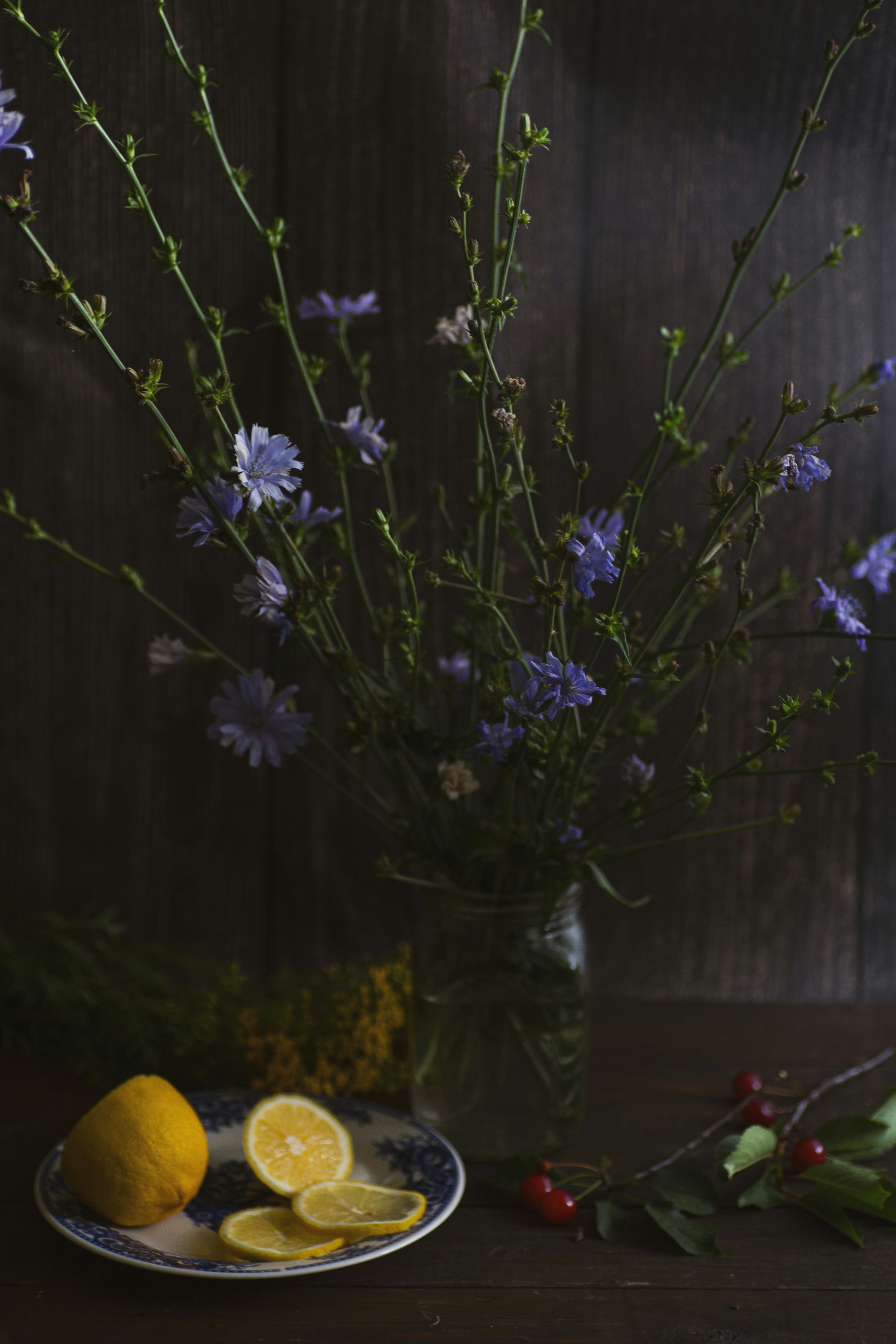 Still Life with Lilac Bouquets and Citrused Plate