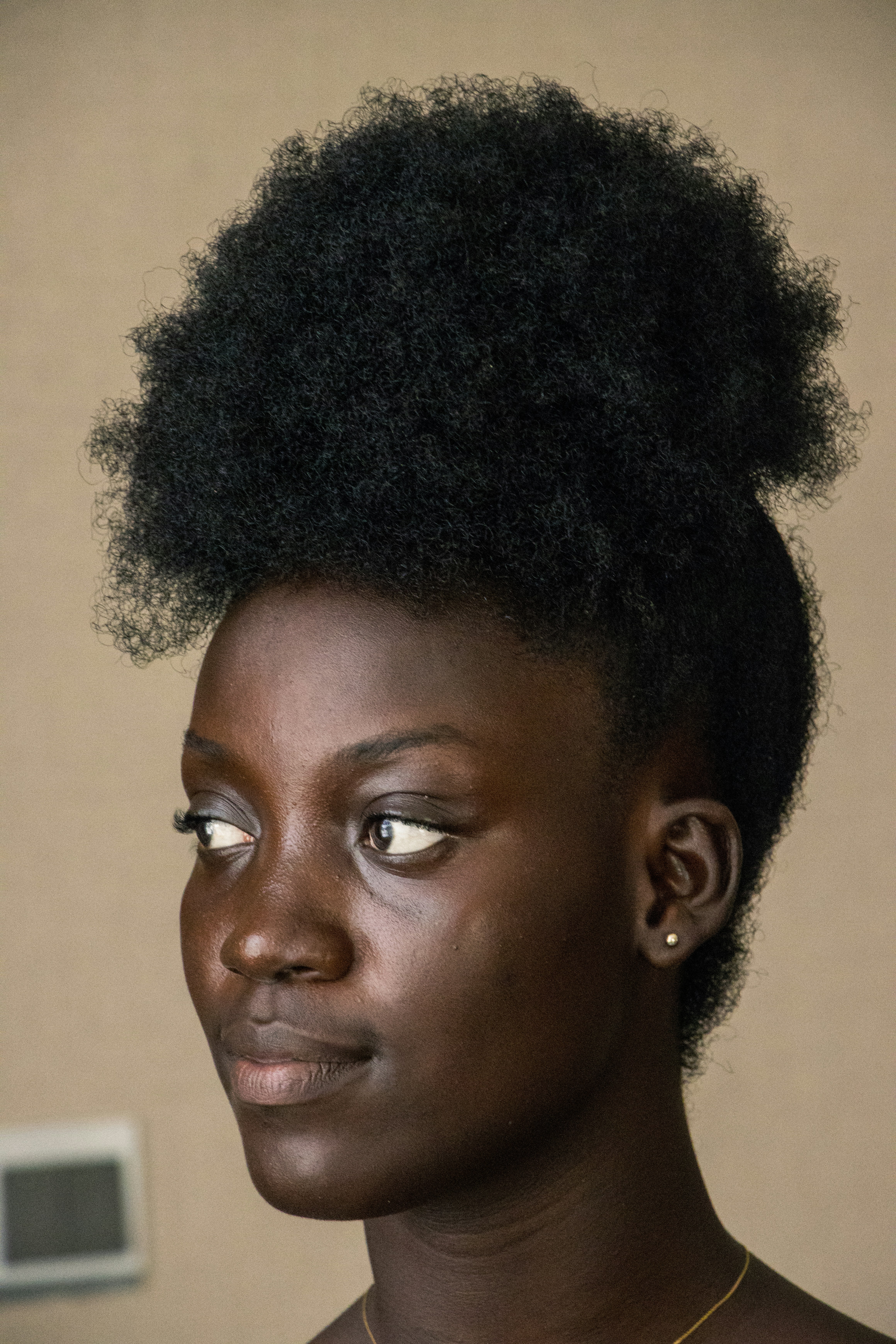 Profile in Soft Light: A Quiet Gaze Beneath Afroverse