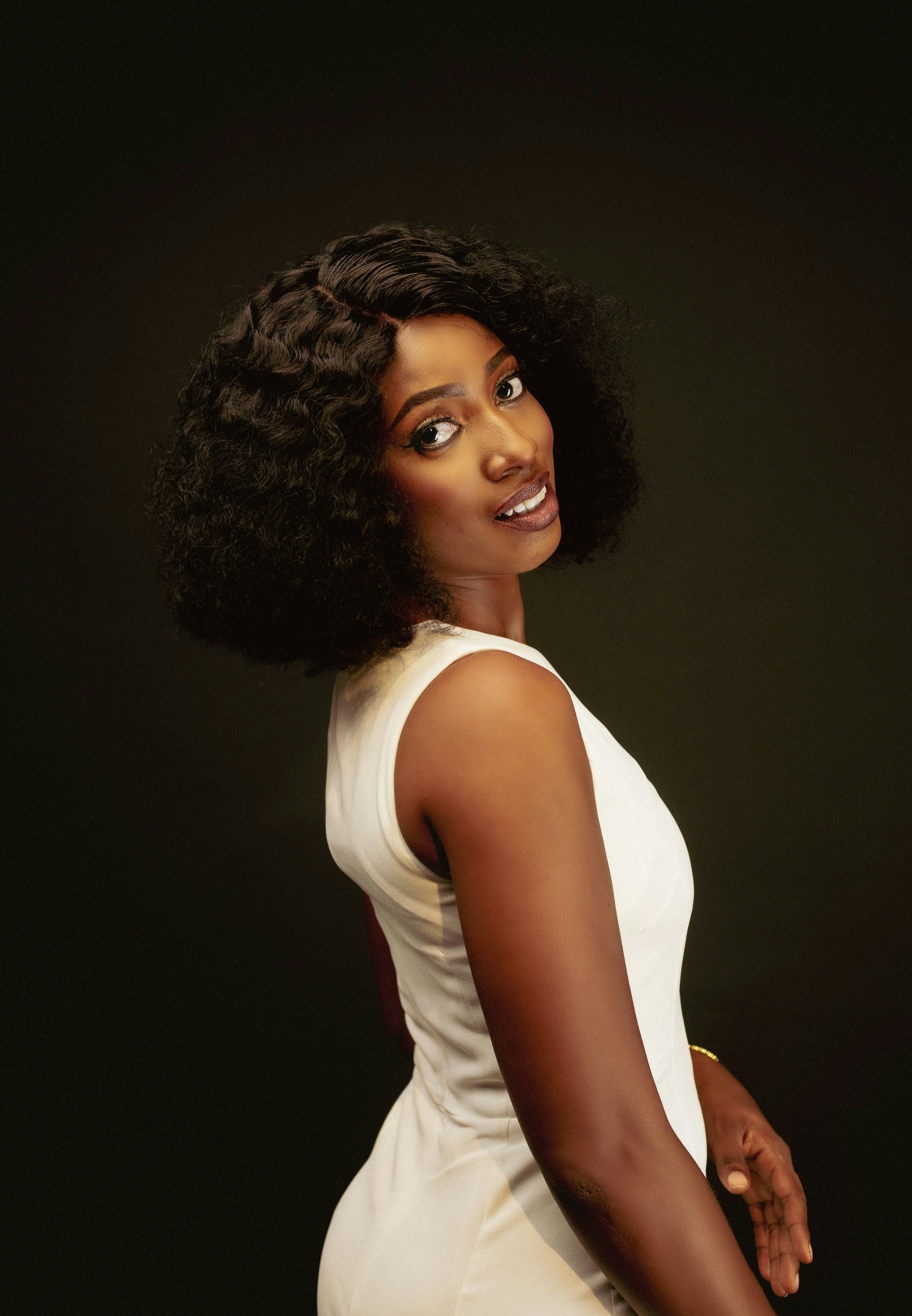 Radiant Confidence: Portrait in Cream