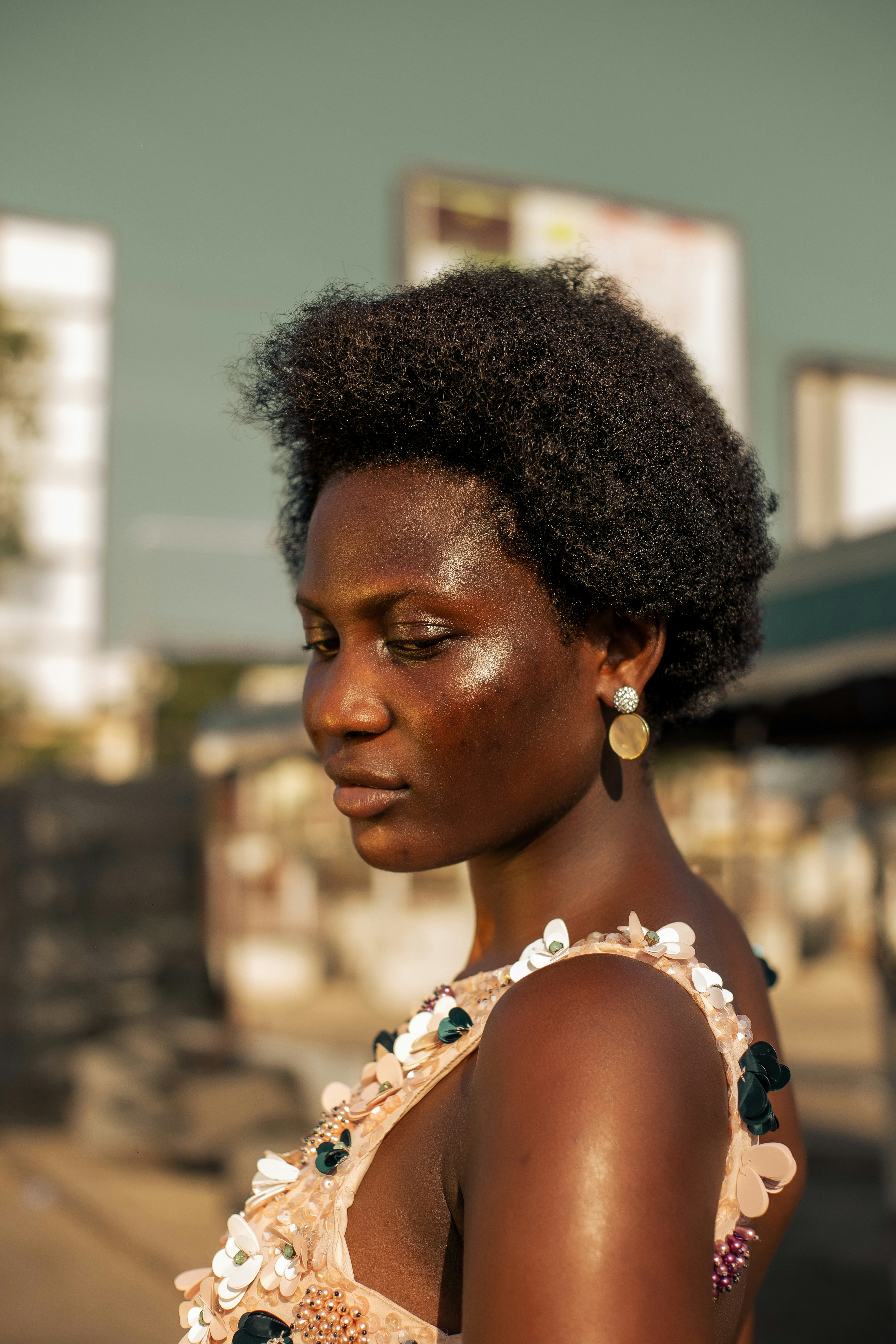 Sunlit Contemplation: Portrait of Quiet Grace