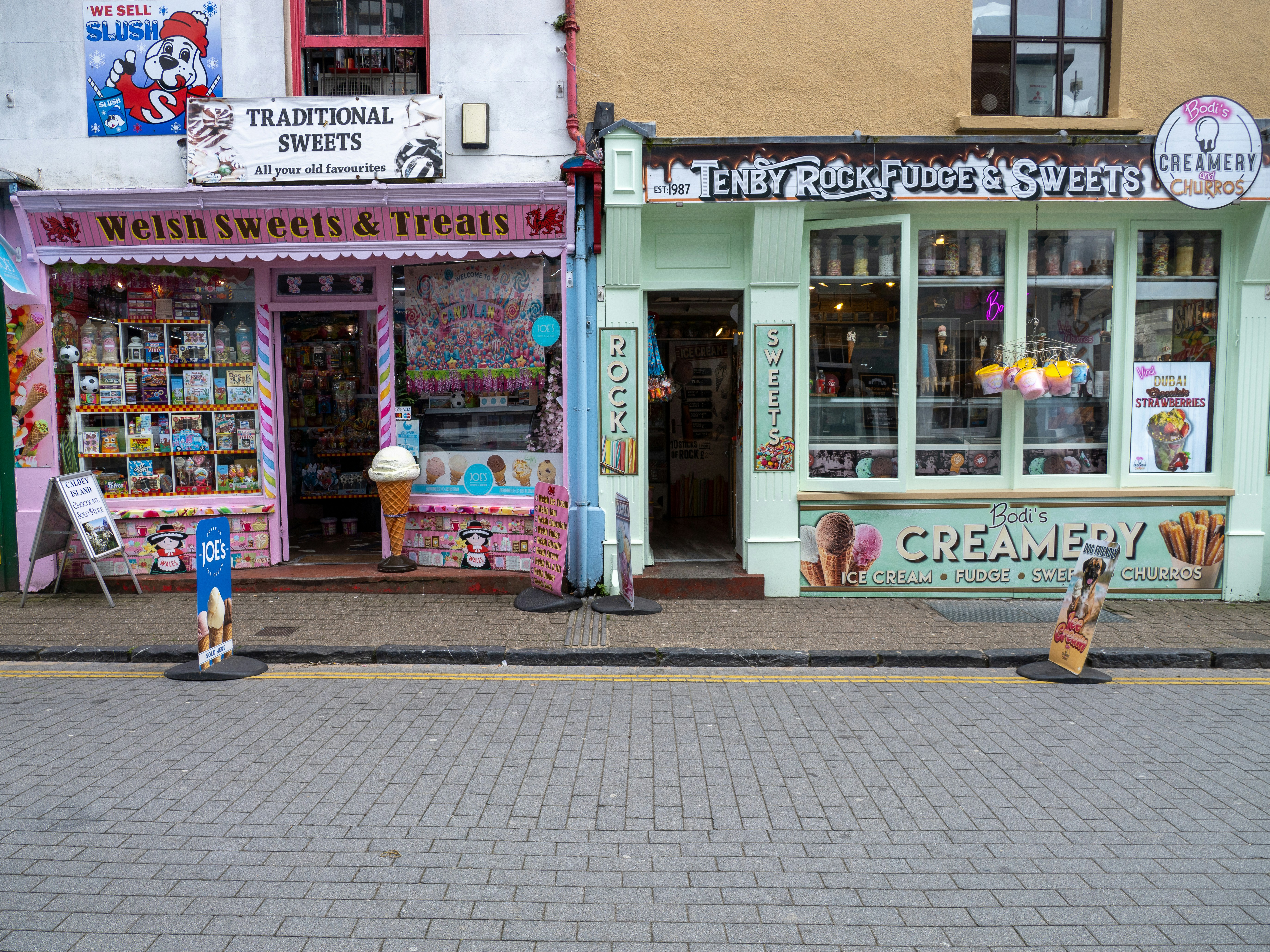 Candy Shopfronts in a Coastal Town