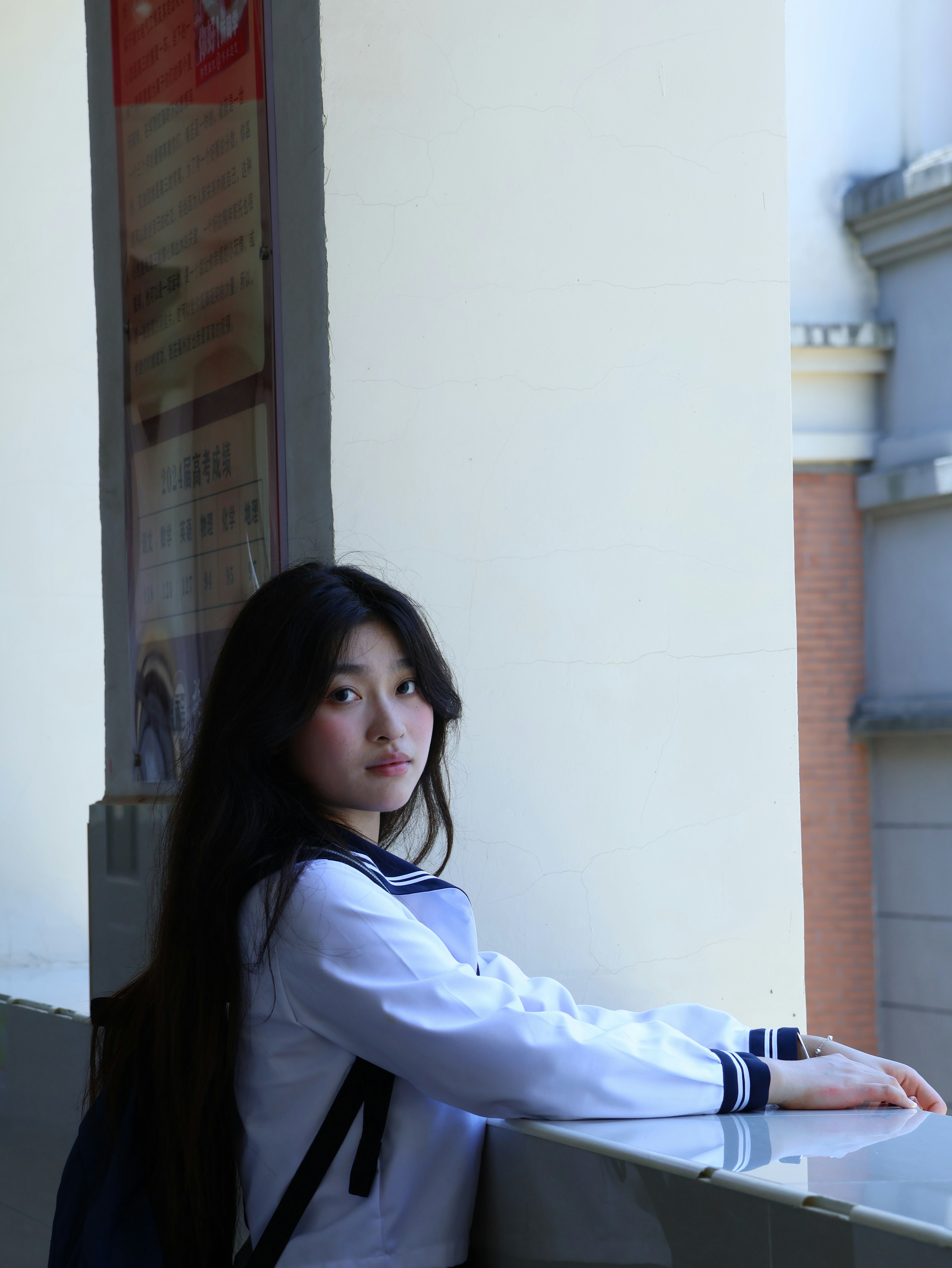 Quiet Contemplation on the Balcony edge