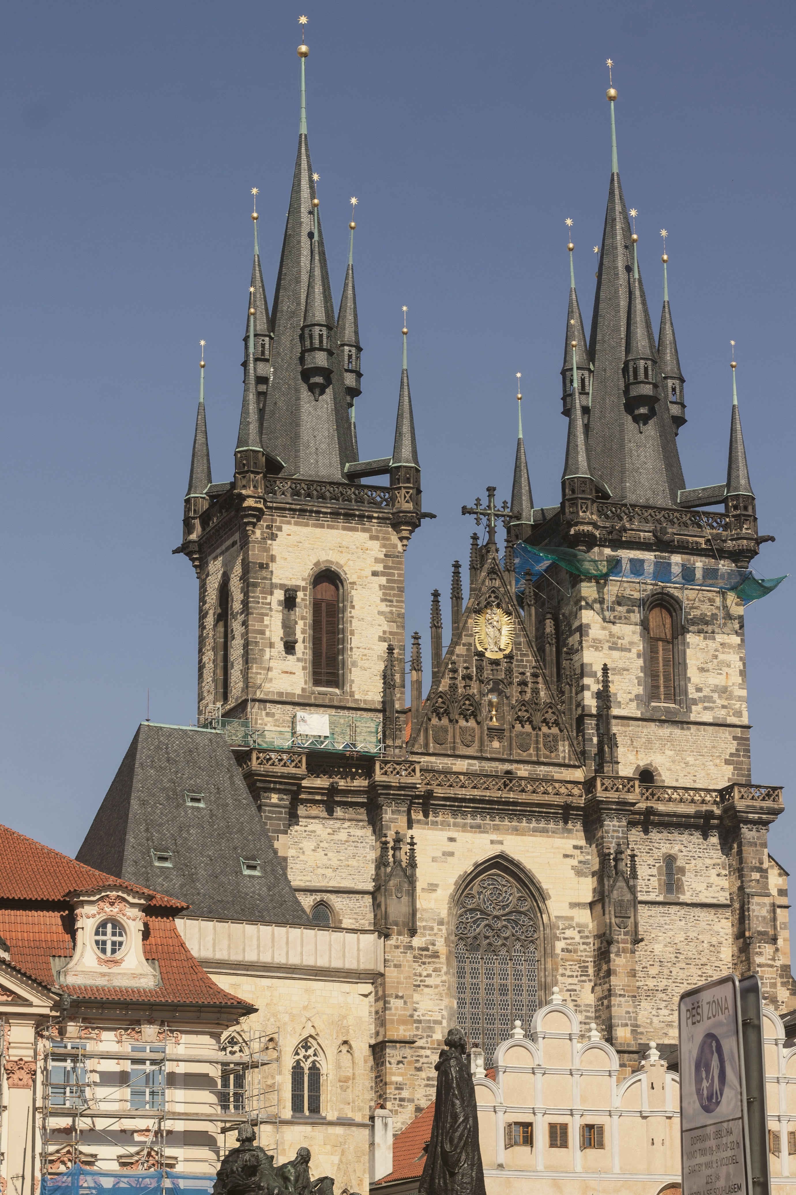 Gothic Towers Rising Over the Town