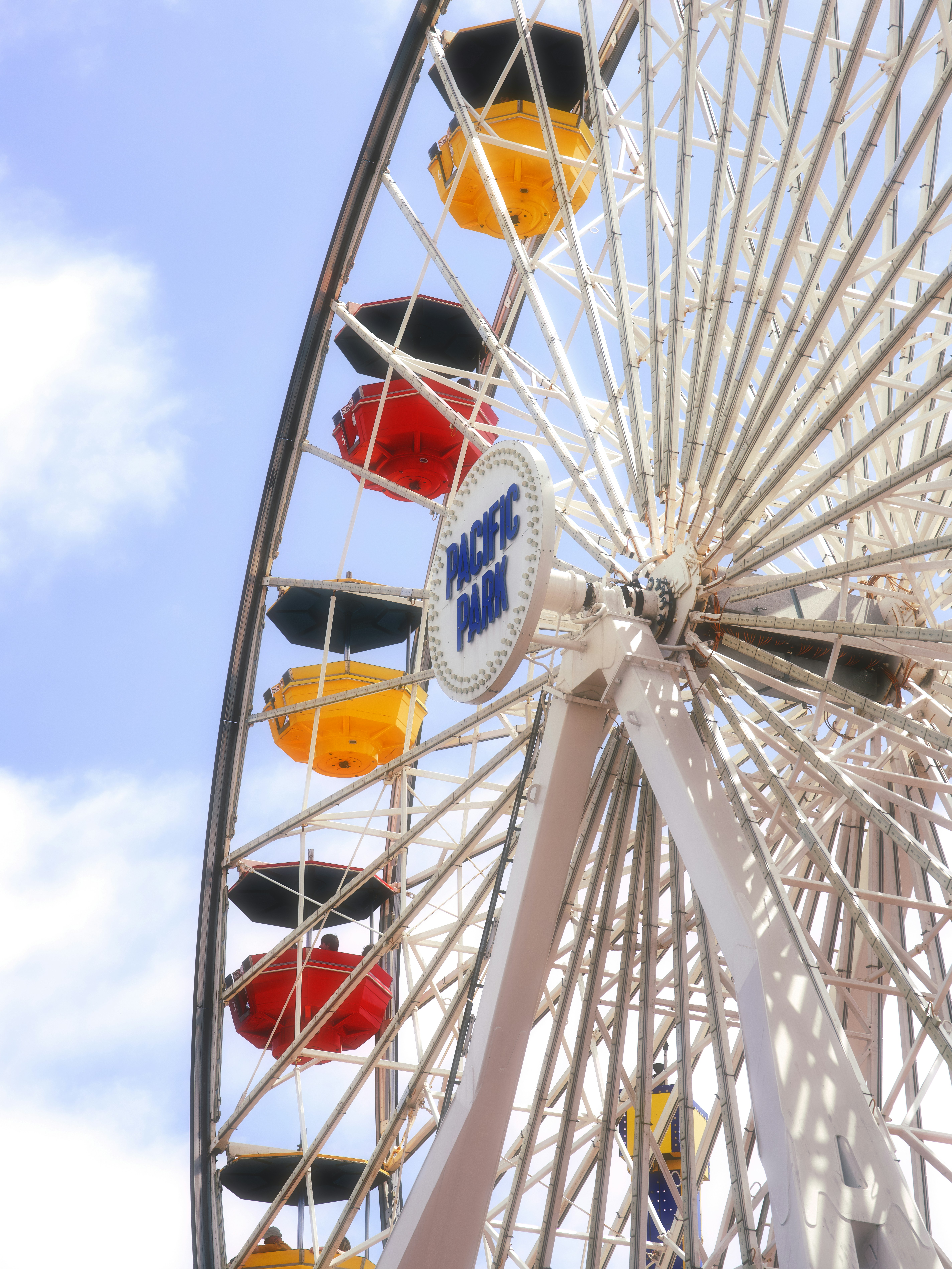 Circle of Colors: The Ferris Wheel Against a Blue Sky