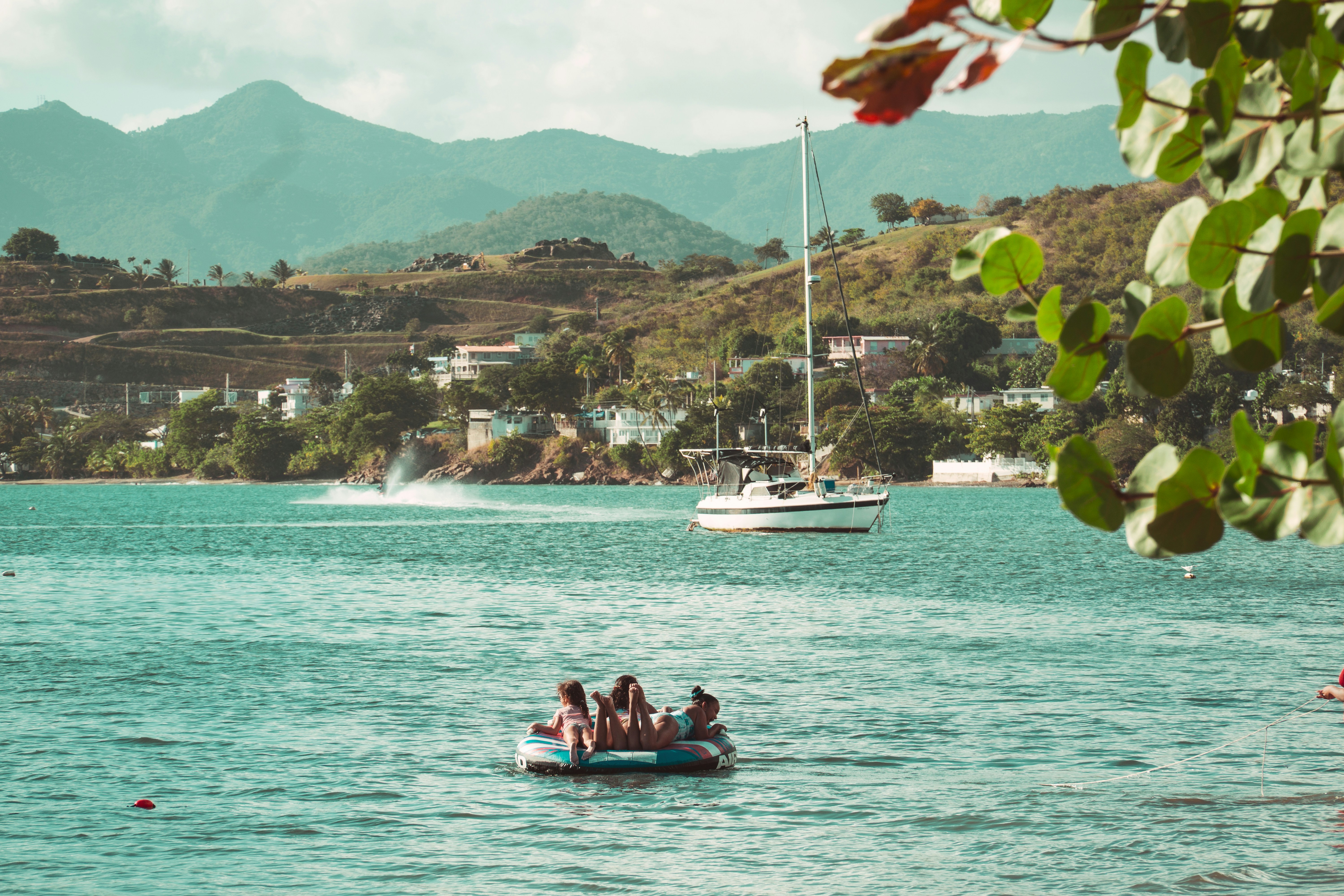 Teal Waters, Sails and Distant Hills