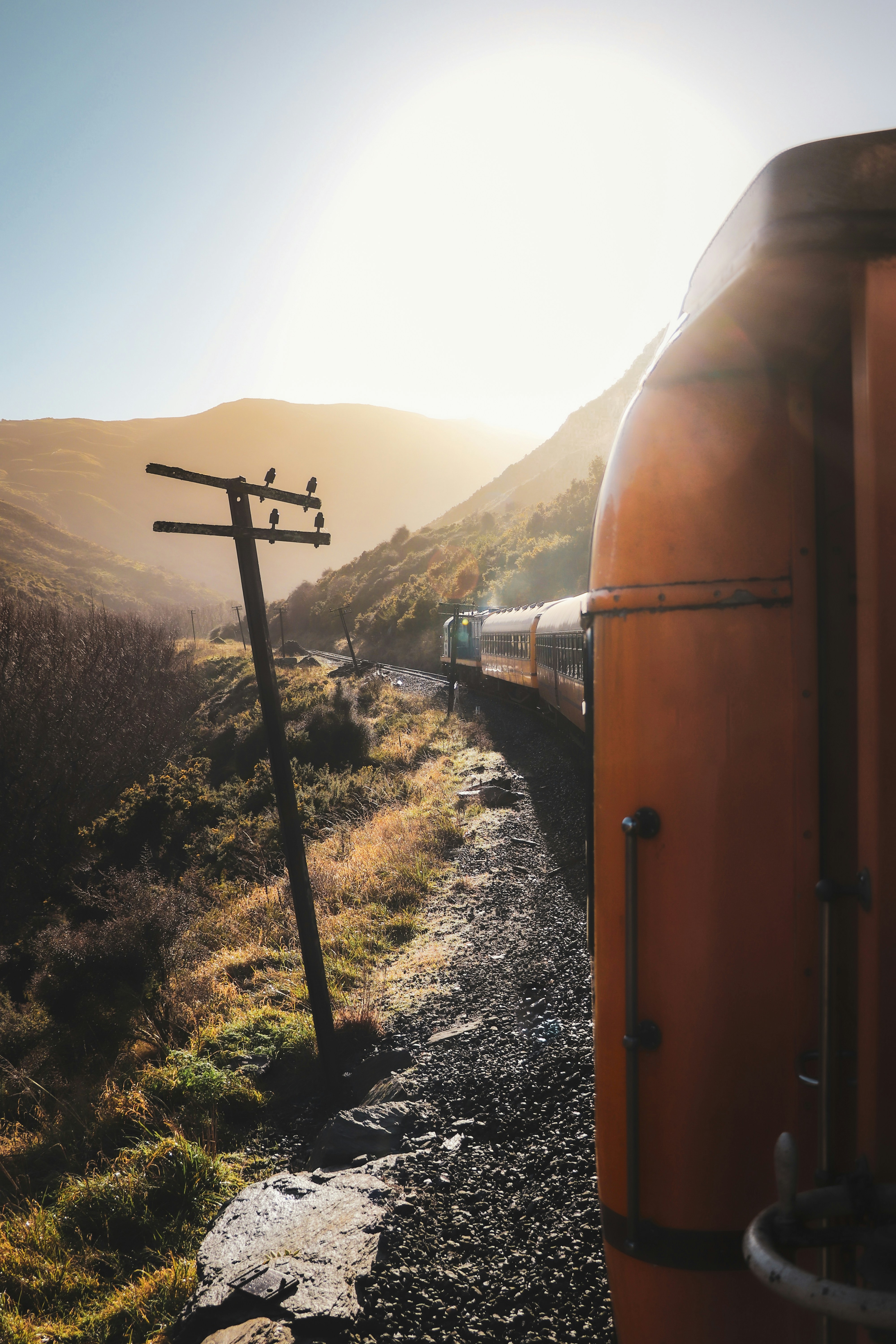 Sunlit River Gorge Aboard a Golden Train