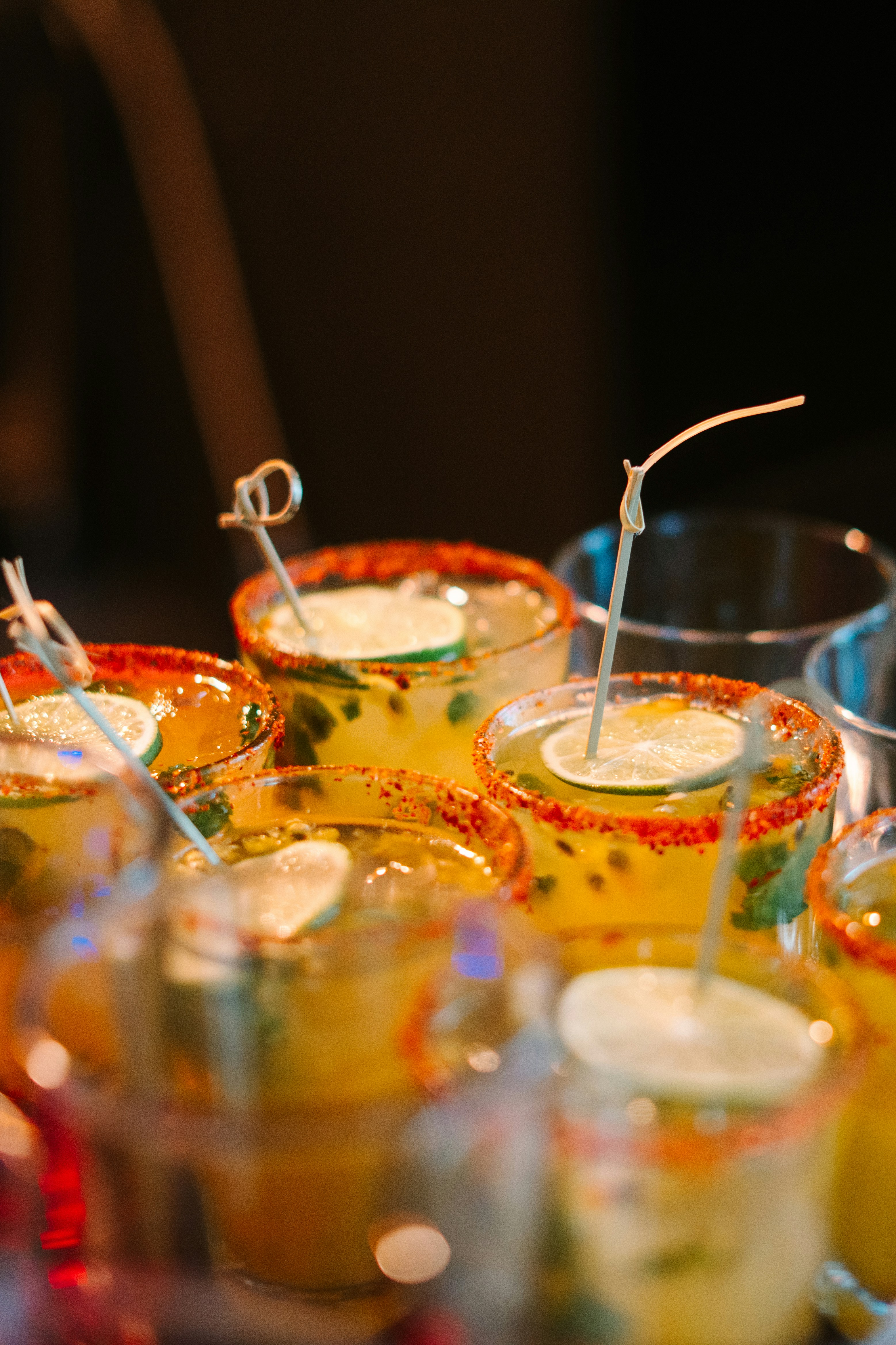 Citrus Glow: Salt-Rimmed Shots Ringed with Lime