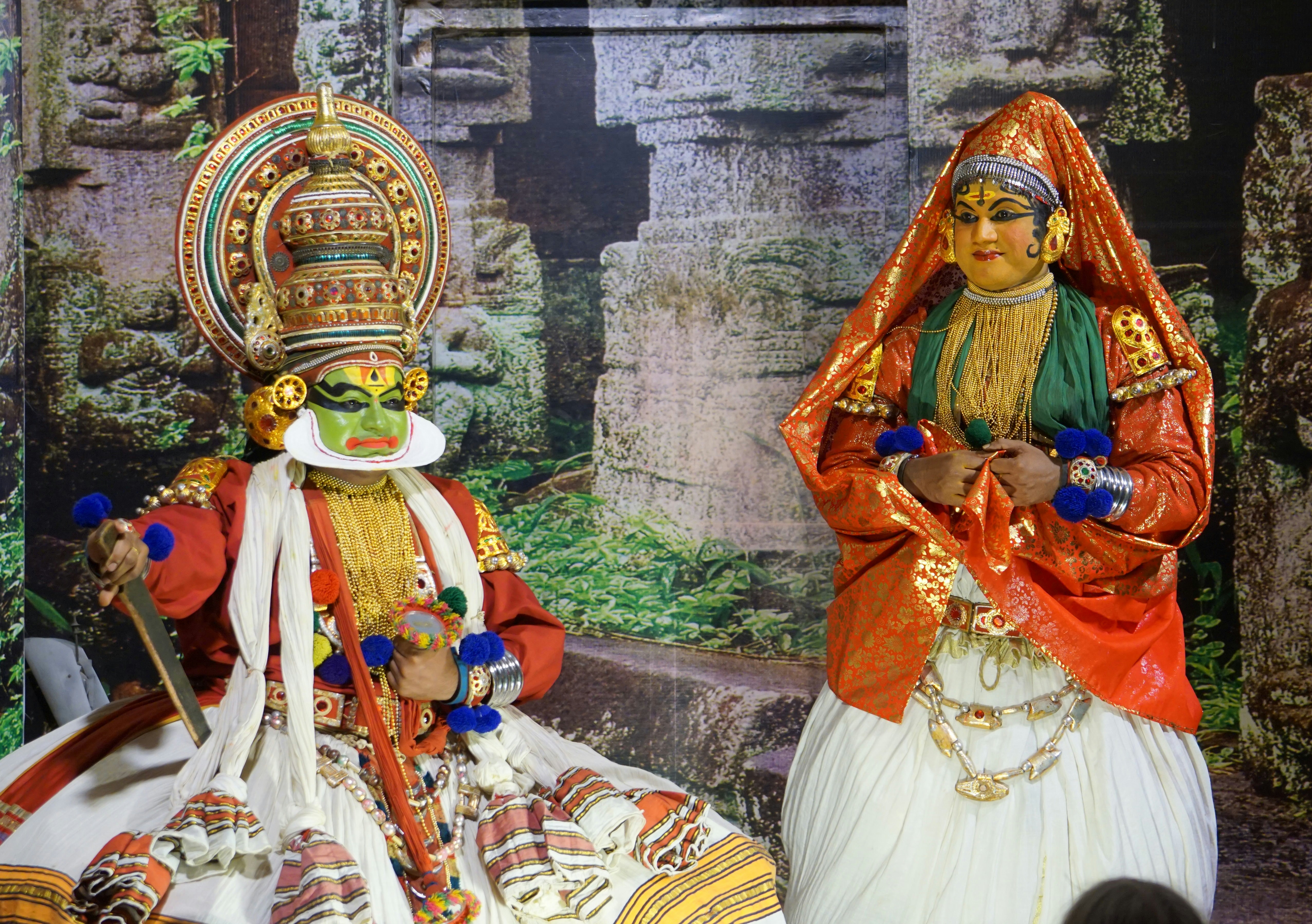 Mask and Mantle: Theatrical Dancers in Colorful Ritual Regalia