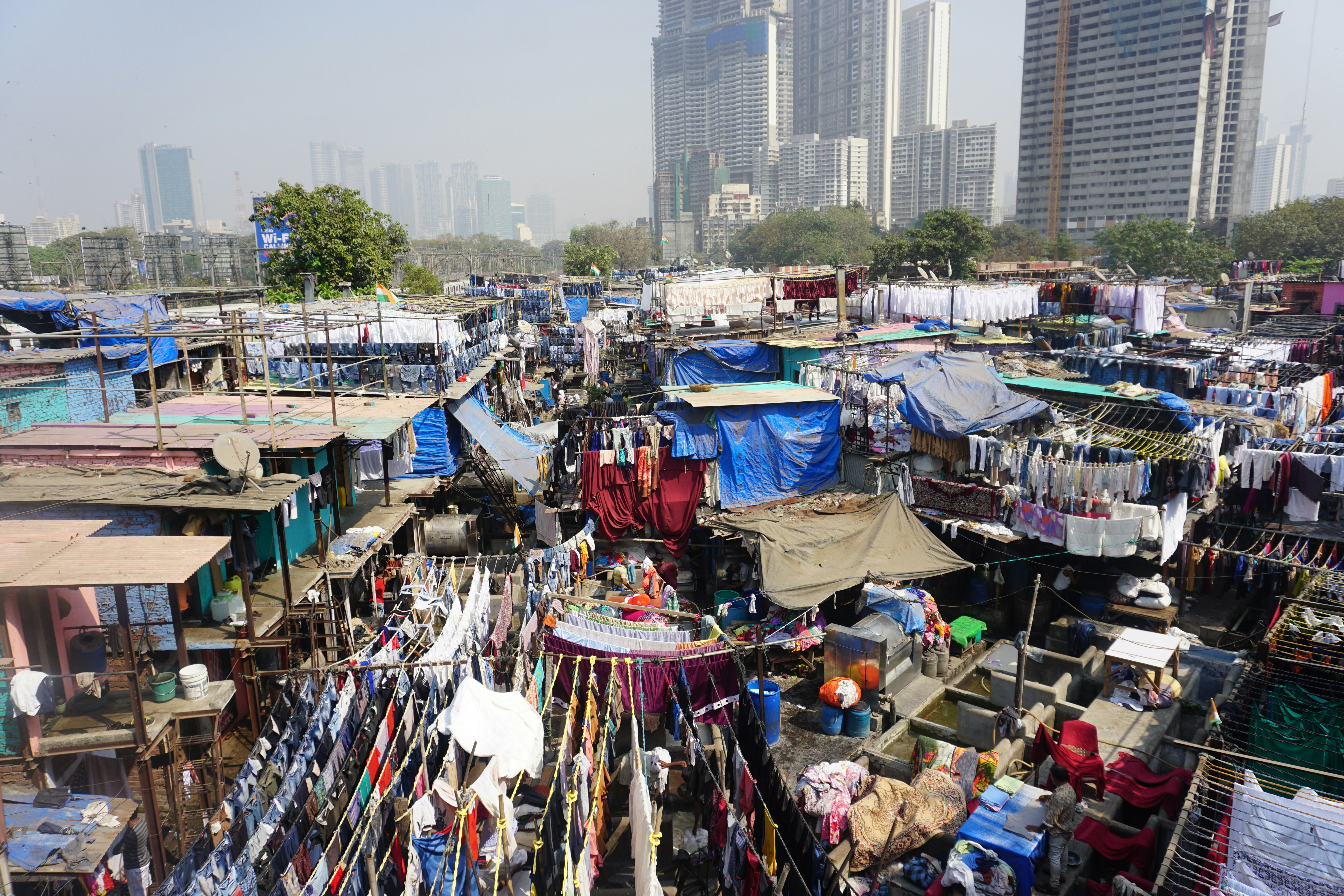 Chasing Shade and Color in a Packed Open-Air Market