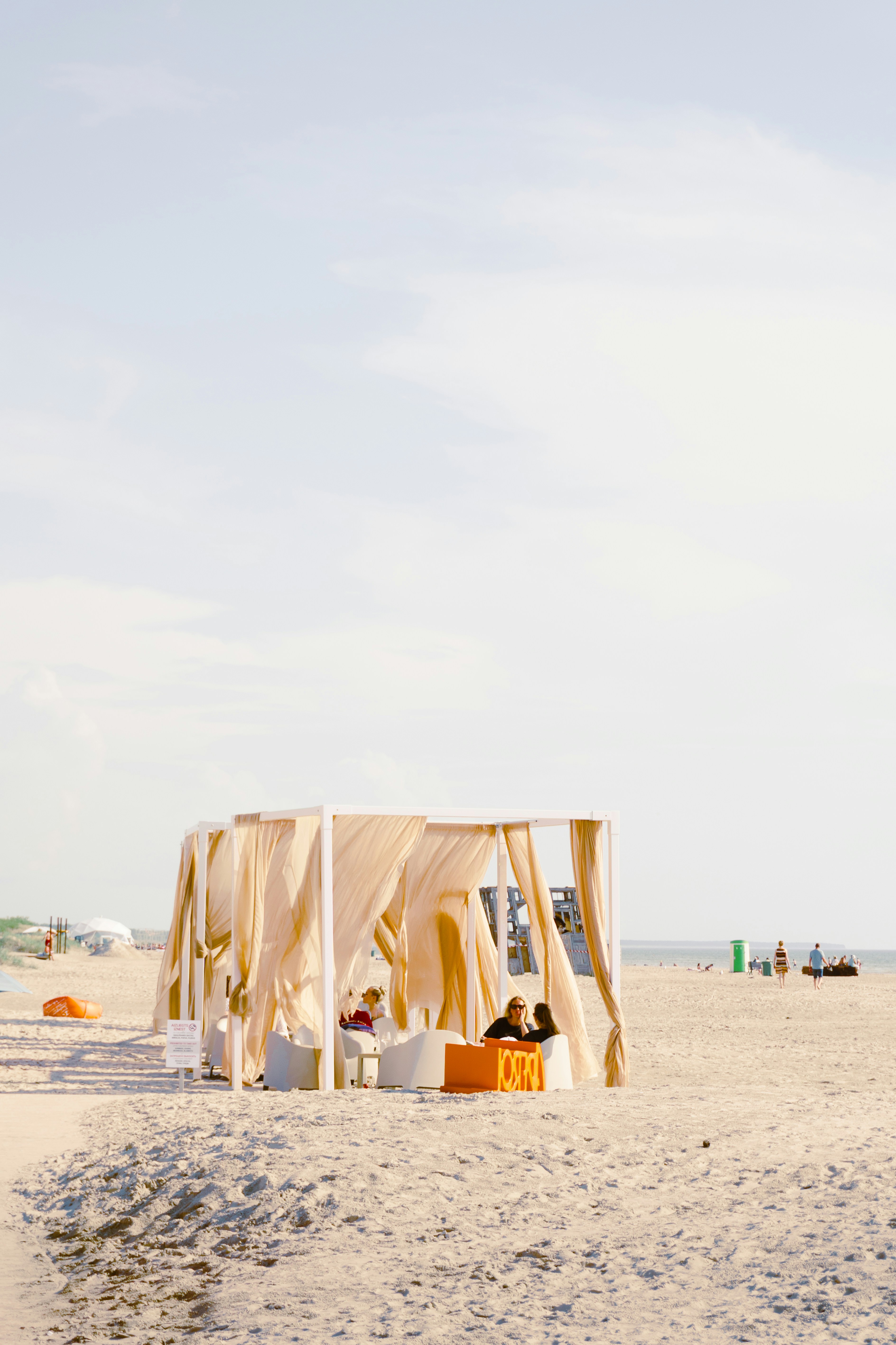 Beach Cabana Stillness: Sunlit Sands and Quiet Shade