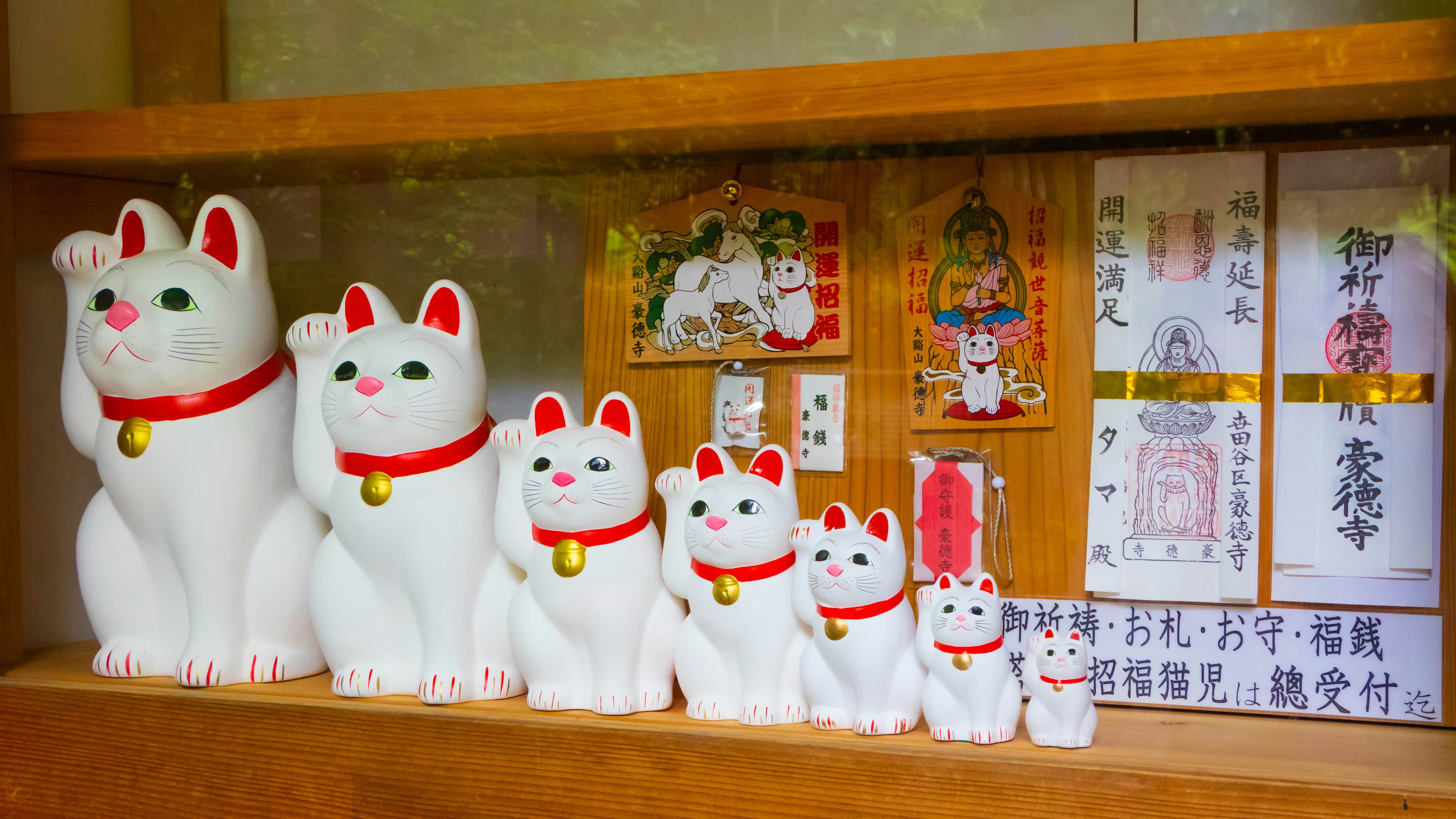 A Line of fortune: Maneki-Neko Blessings in Painted Wood