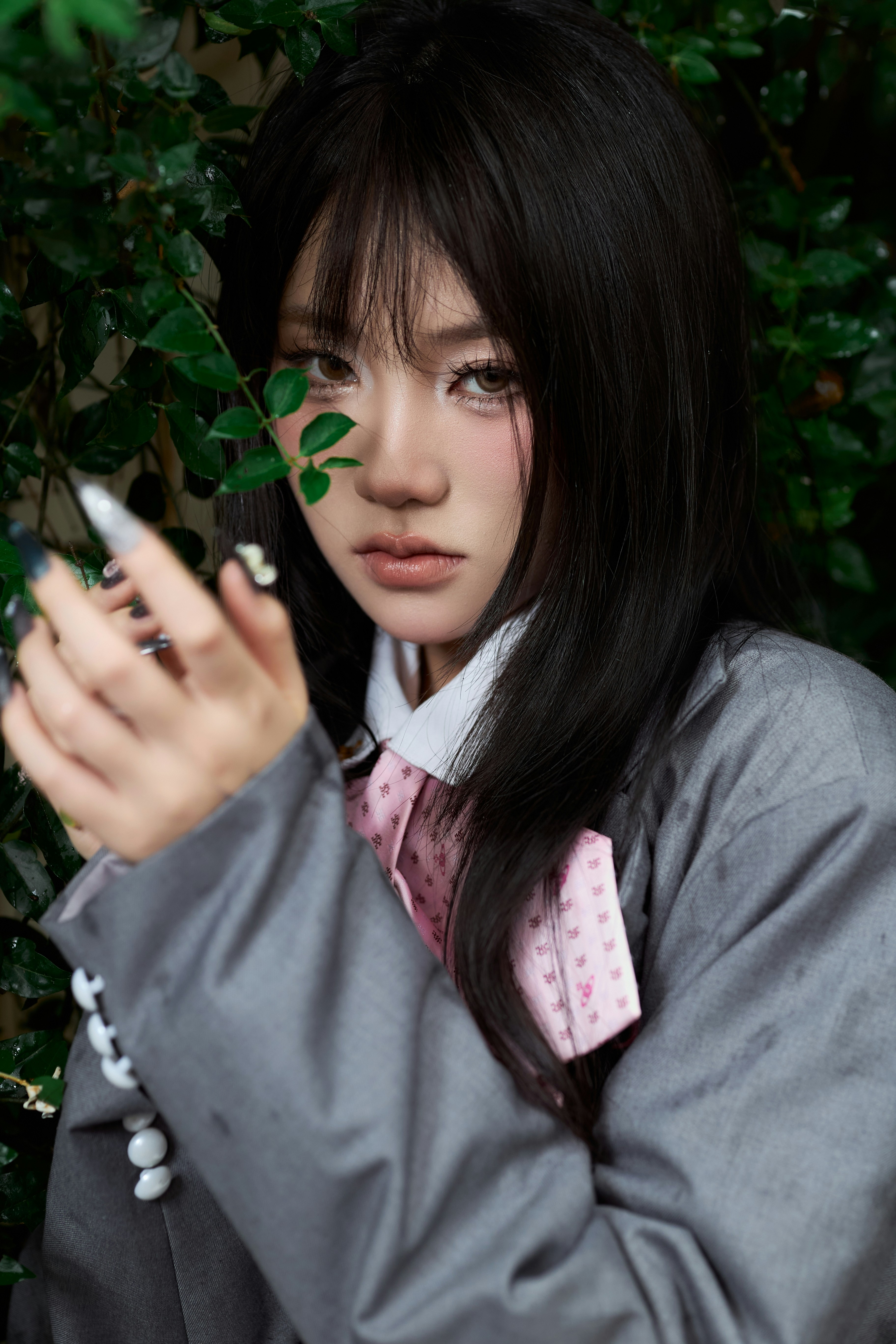 Muted Elegance: A Quiet Moment Amid Greenery