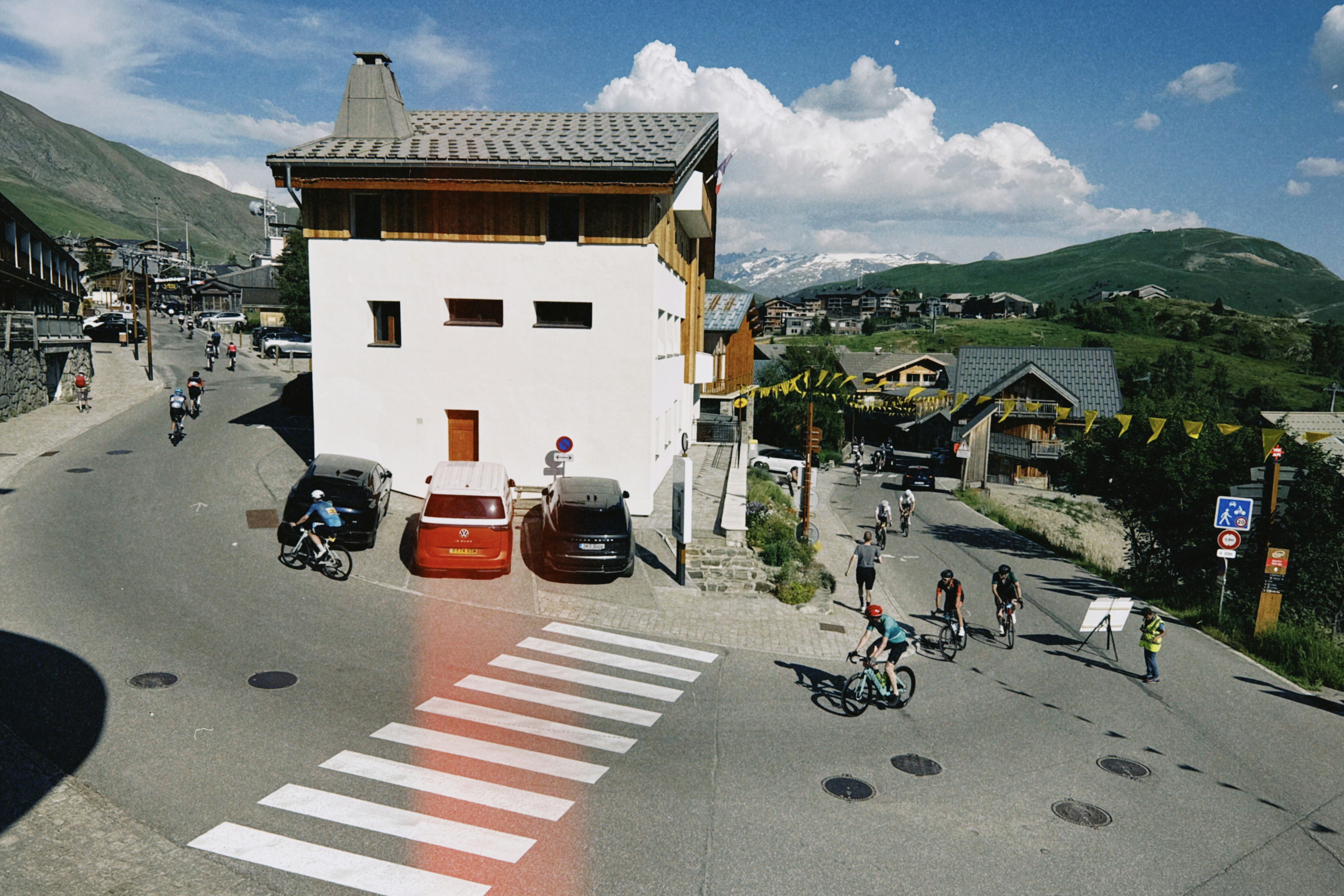 Crossing through the Alpine Village