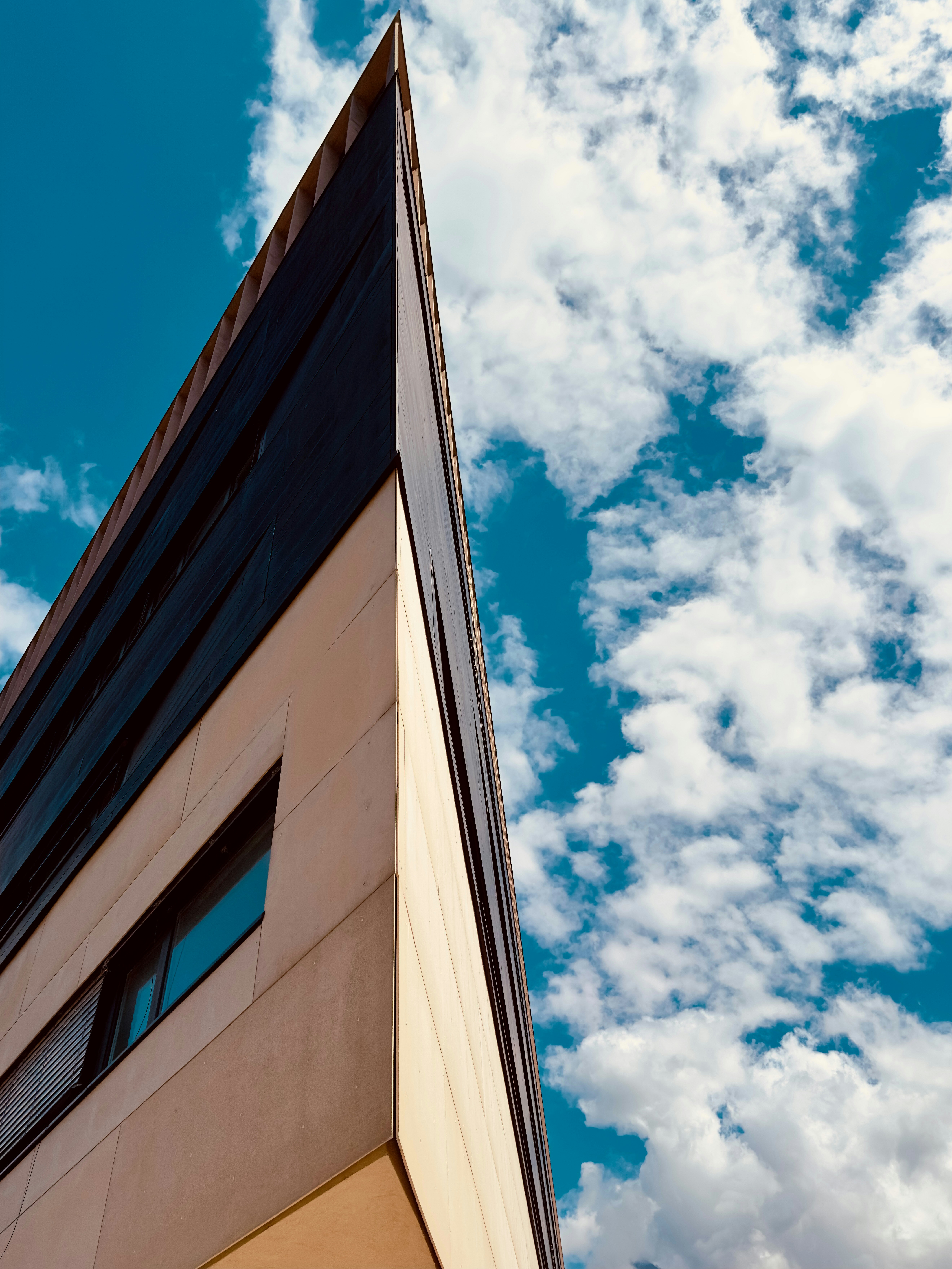 Architectural Apex: A Facade Reaching Toward the Sky