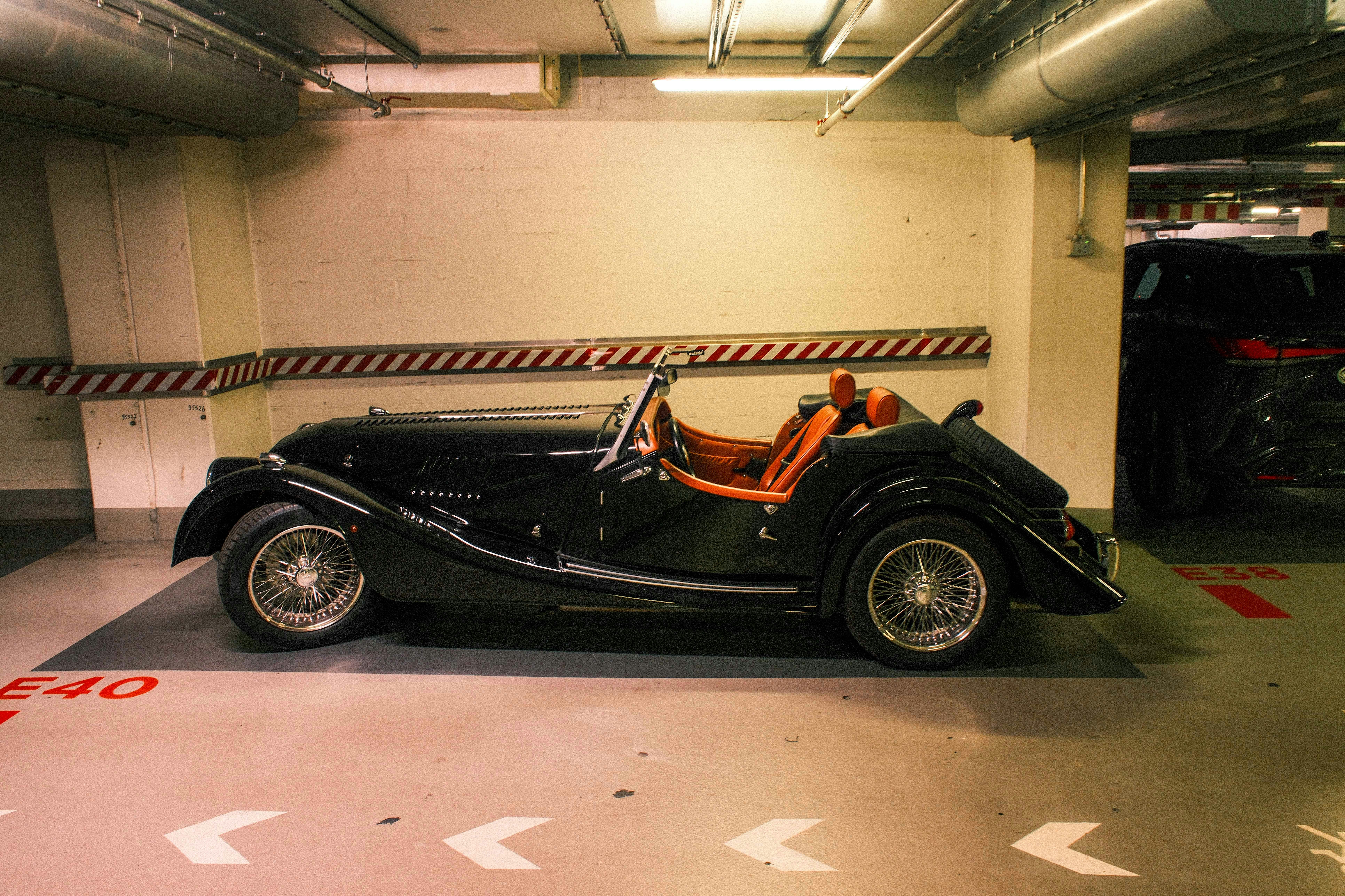 Midnight Convertible in an Urban Tunnel