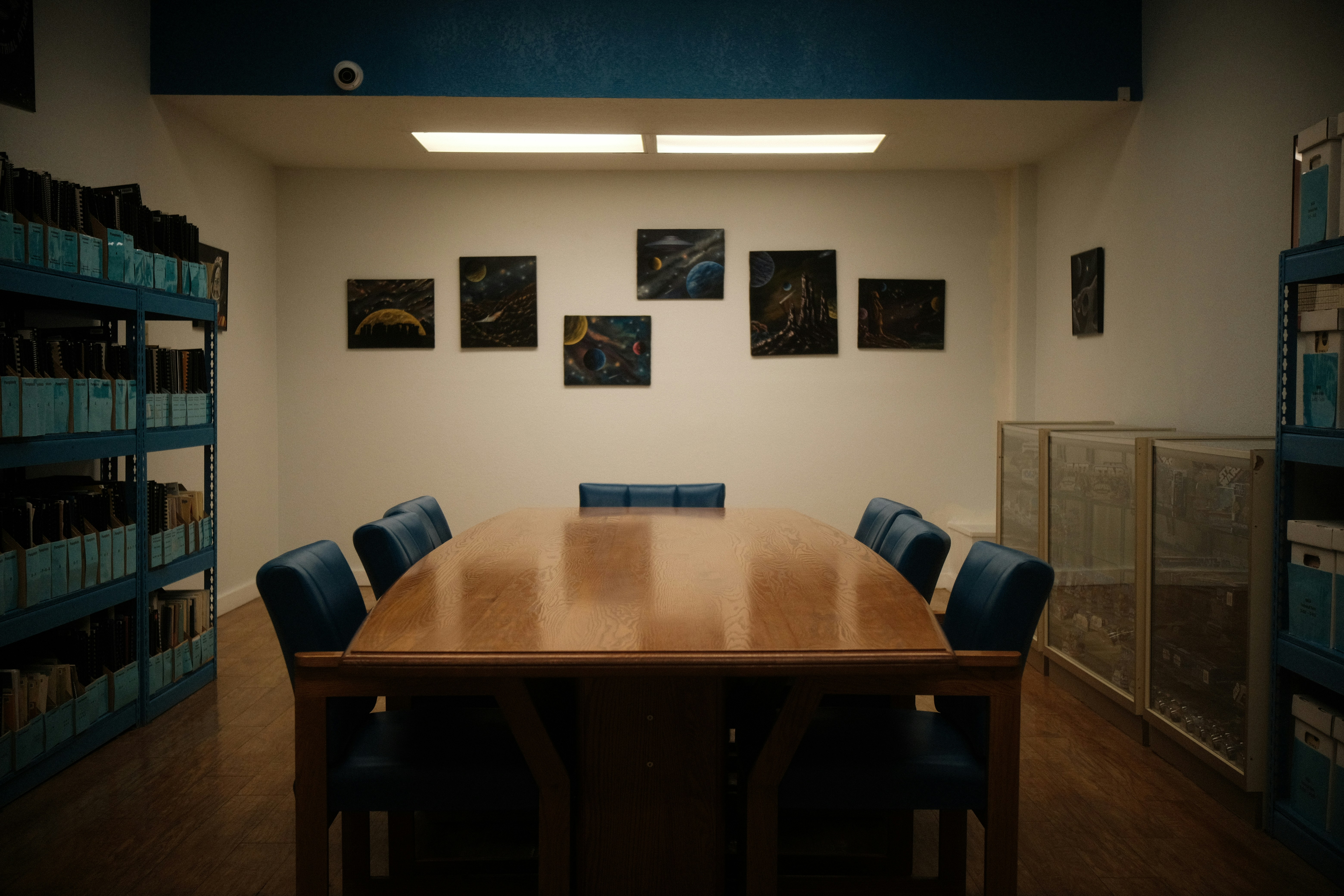 A Quiet Boardroom in the Archive Warehouse
