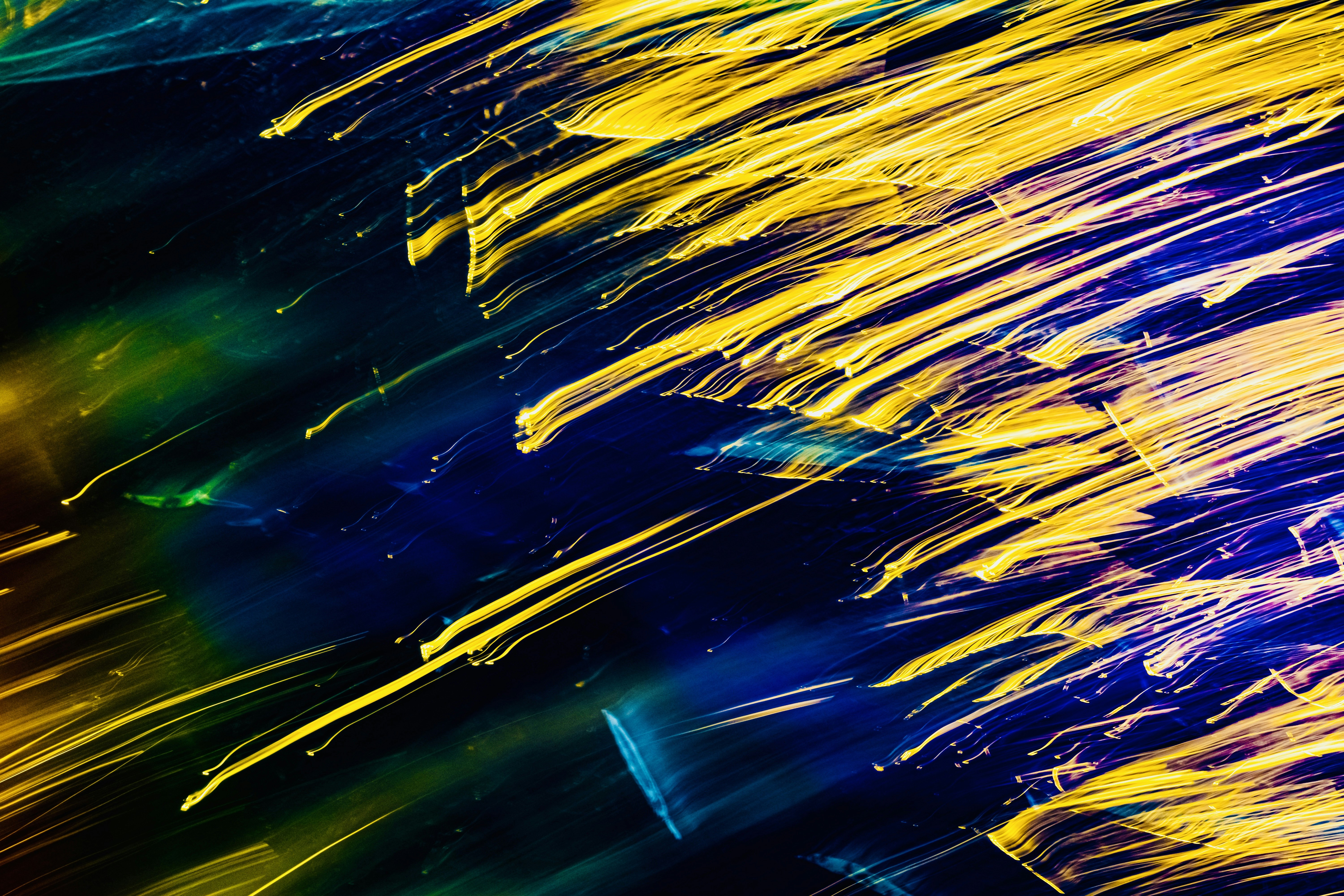 Streaks of Color: Dynamic Light Trails in Abstract Nightscape