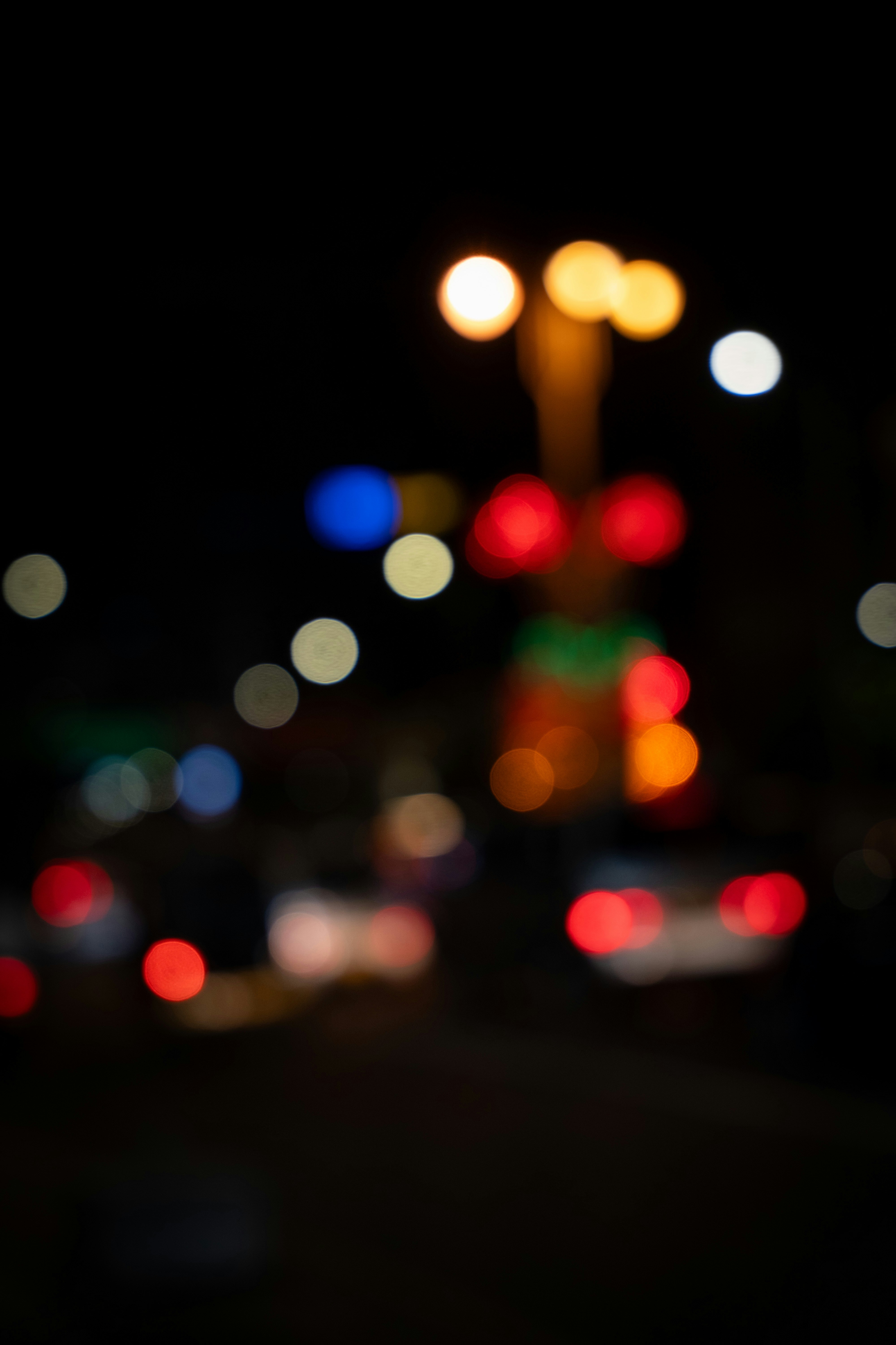 Bokeh Night: Neon Orbs in Motion Blur