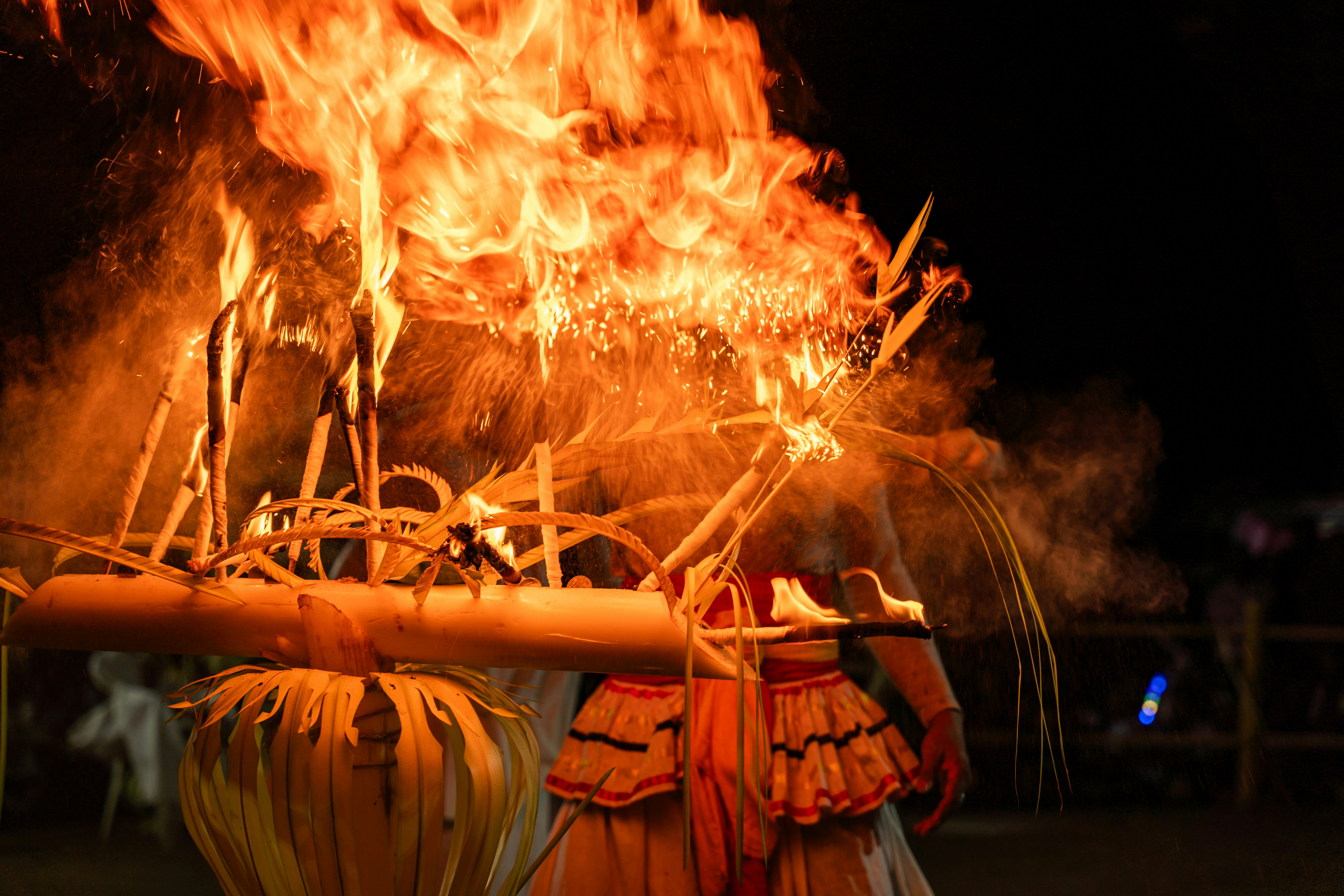 Flames and Festival: A Flaming Prop Carrying Night Parade