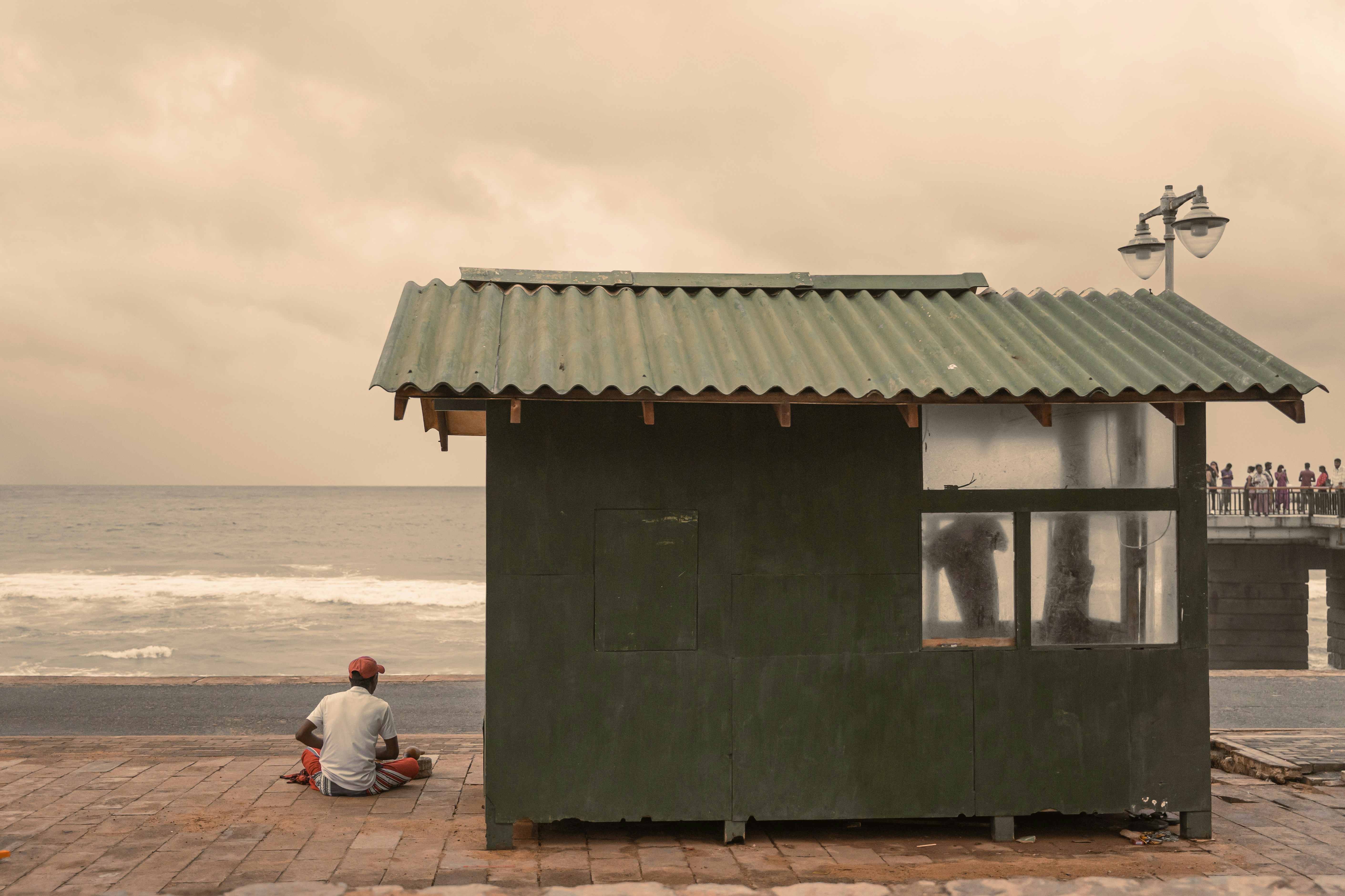 Seaside Shelter: Quiet Pier Portrait