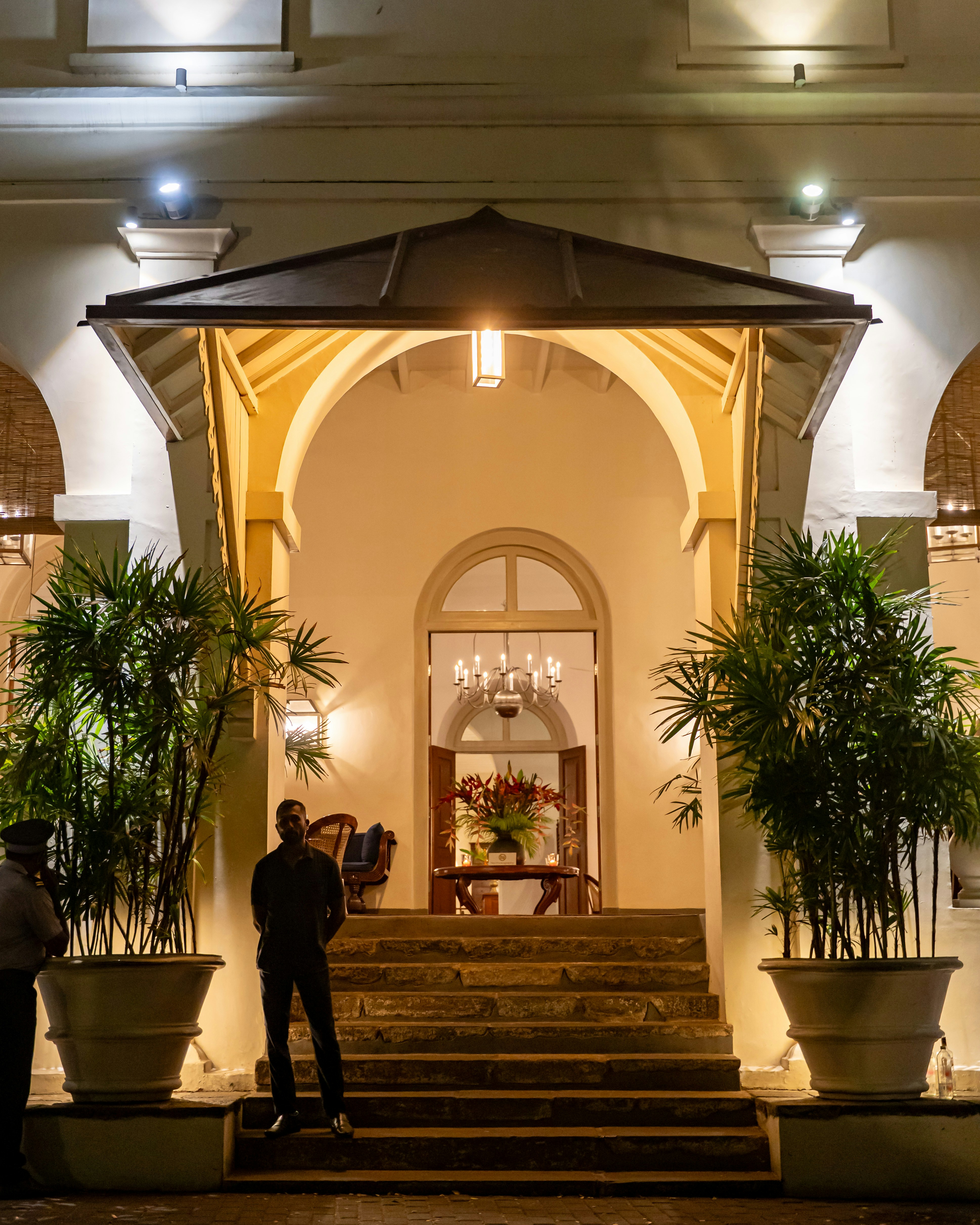 Evening Entrance: Warm Light Beneath the Archway