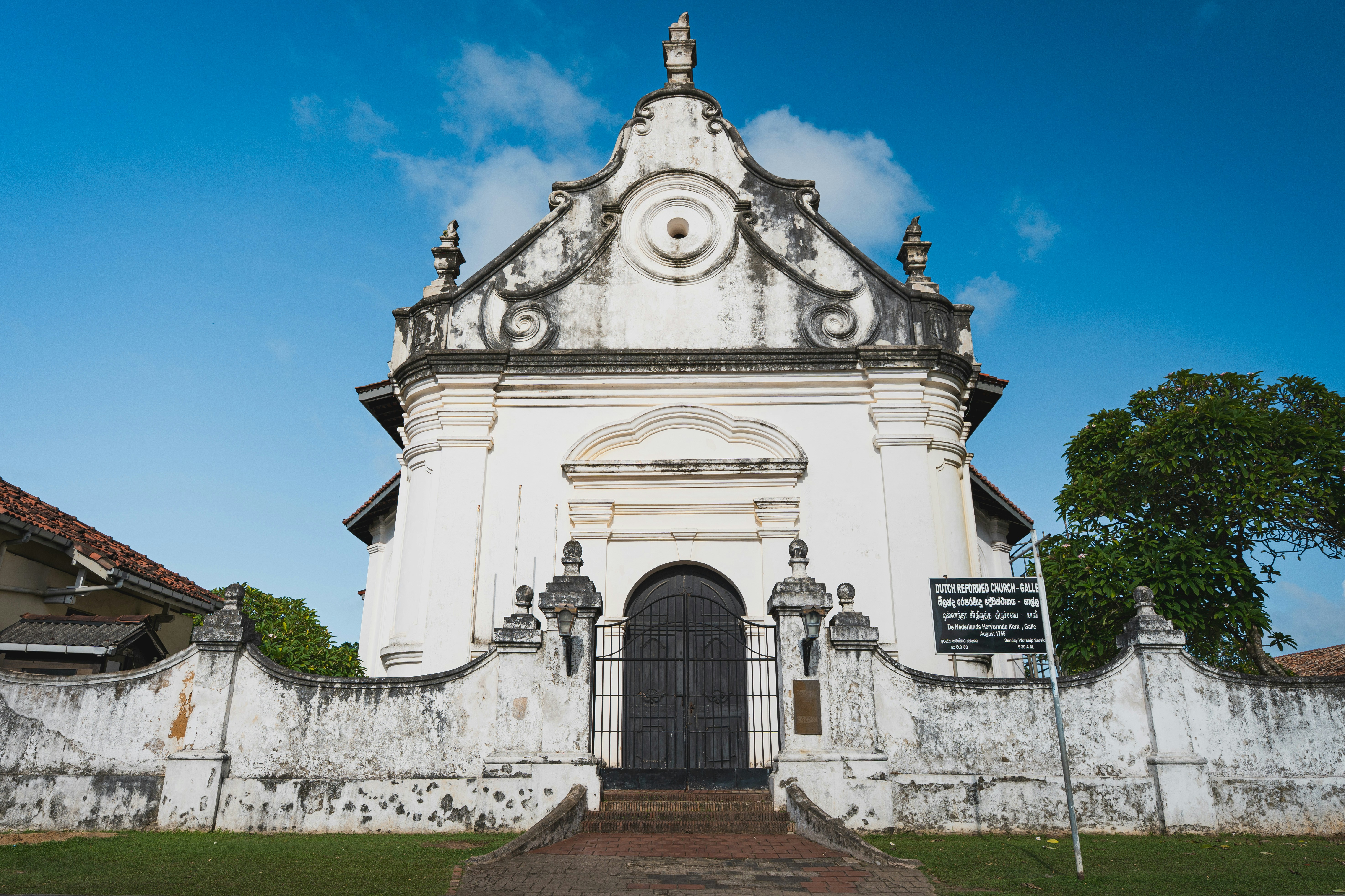 Baroque Facade Rising from the Walled Terrace