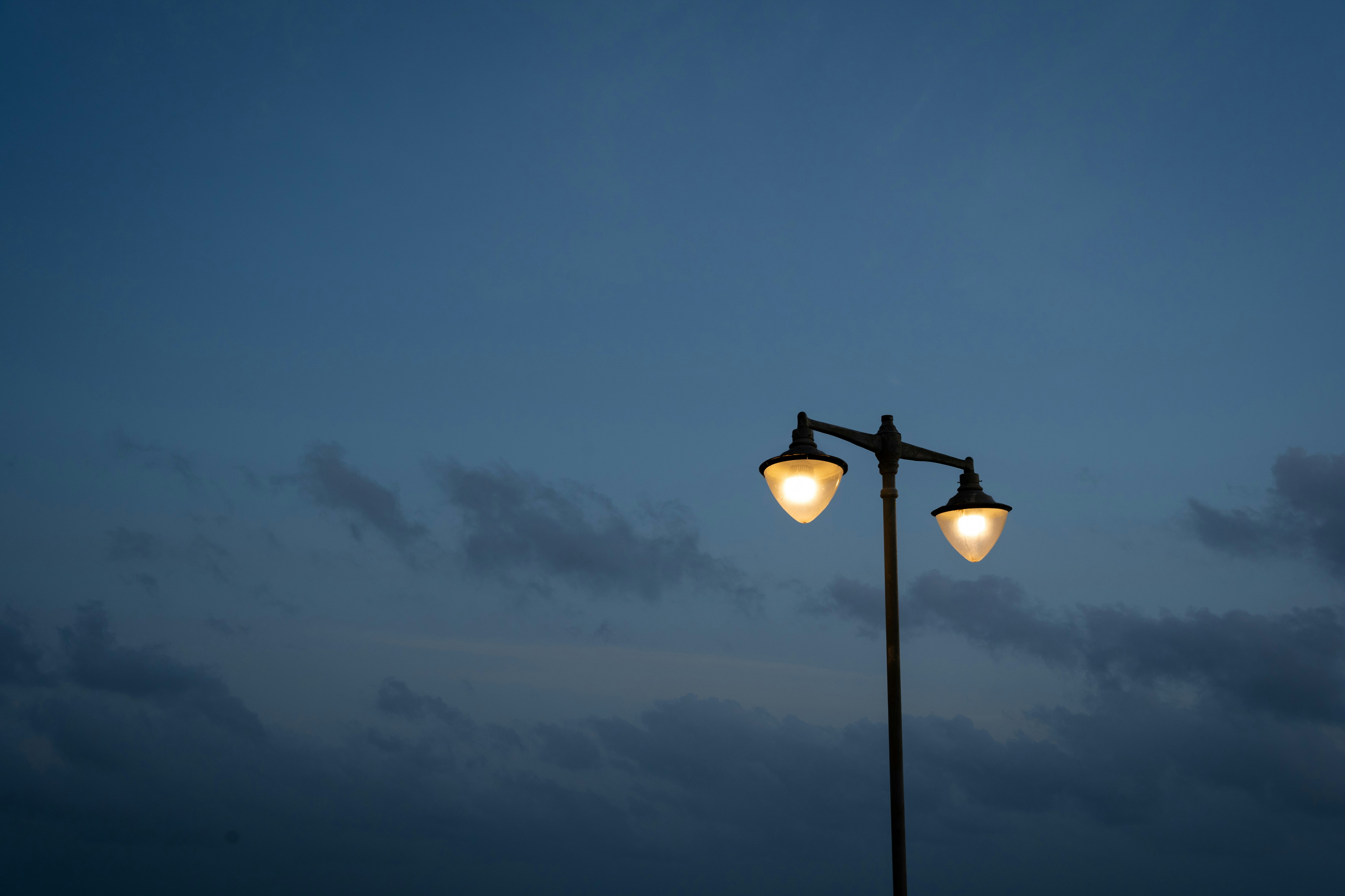 Twin Lanterns Against the Dusk