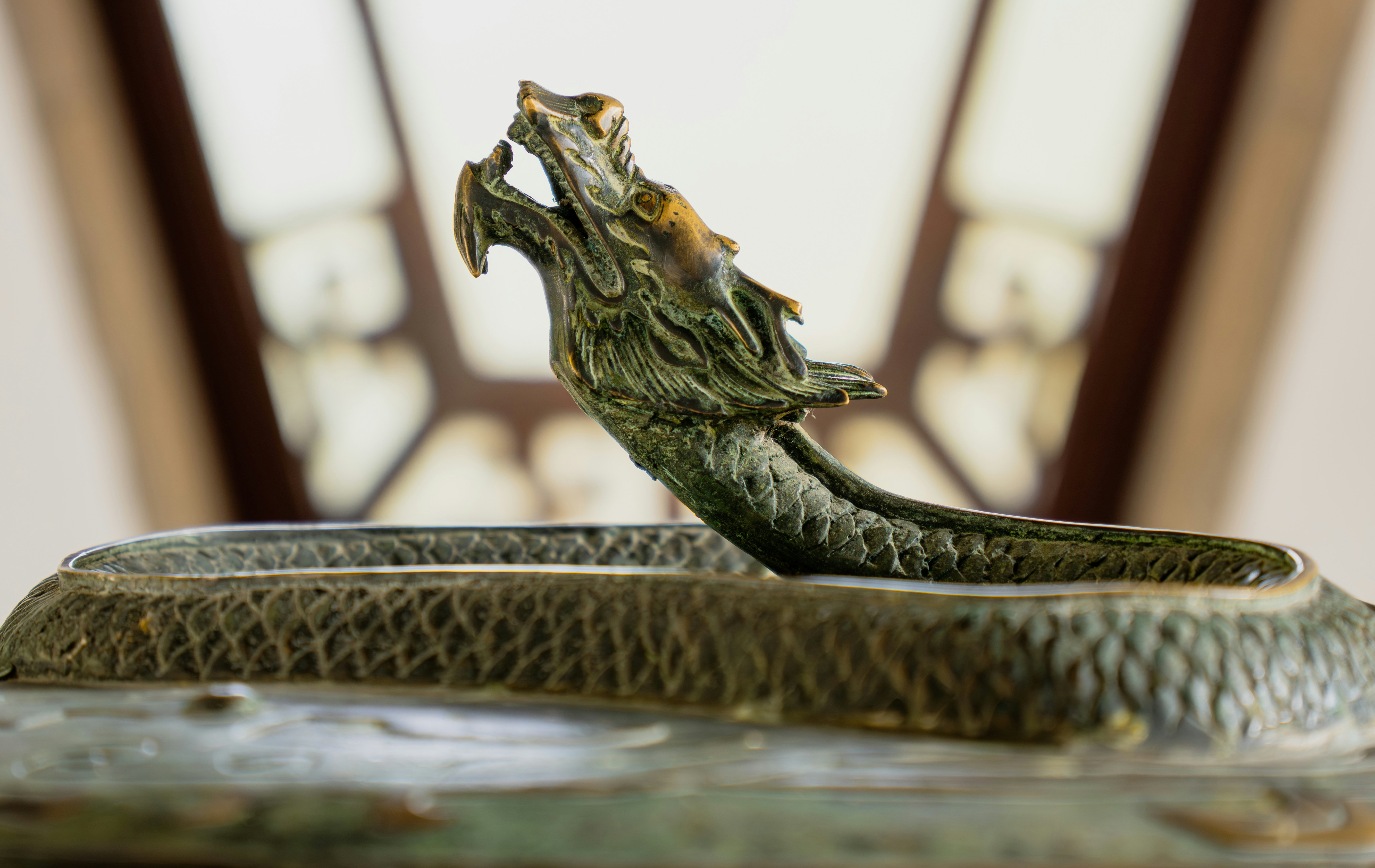 Coiled Dragon on an Ancient Basin