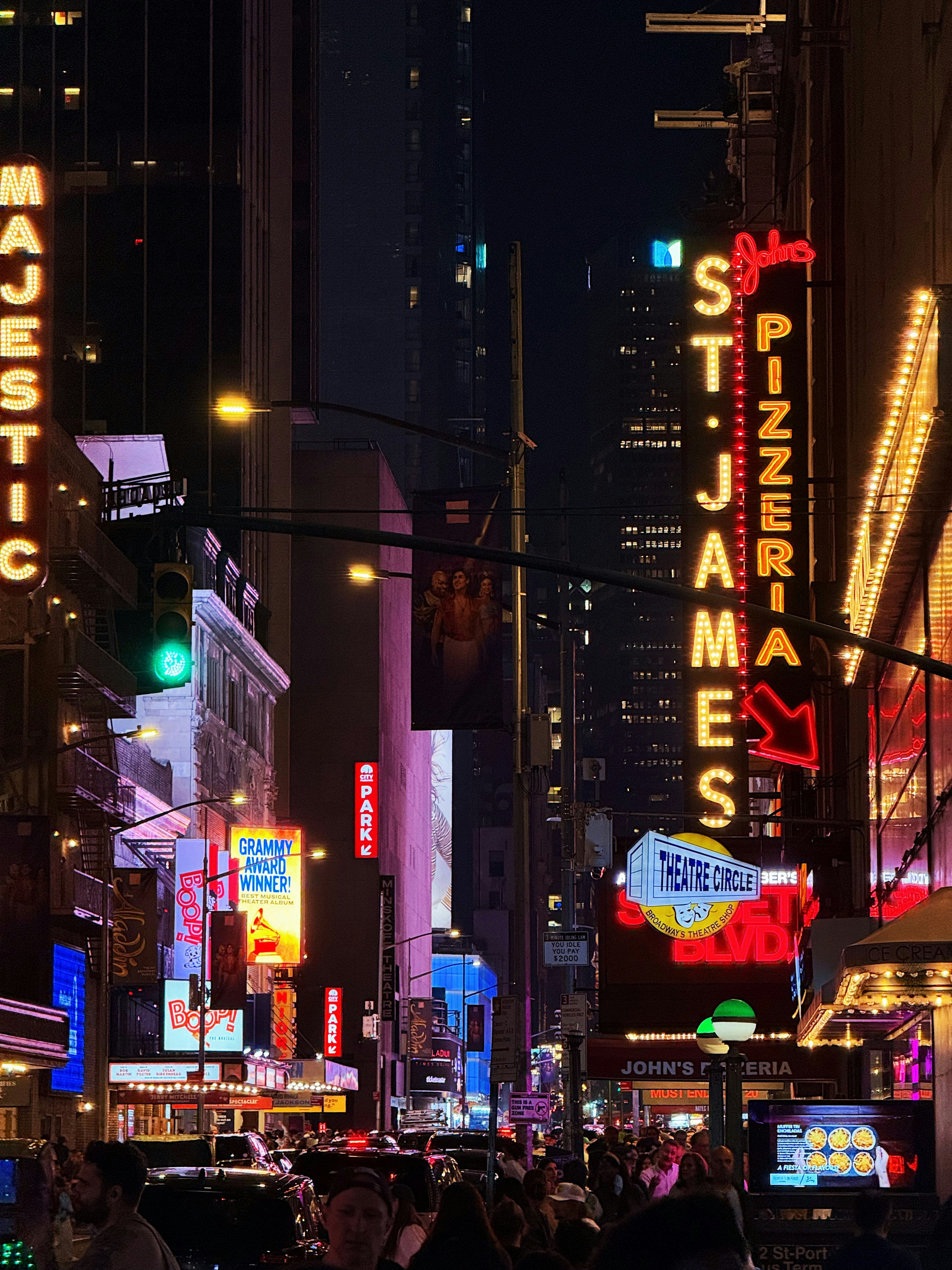 Neon Pulse on a Night Street