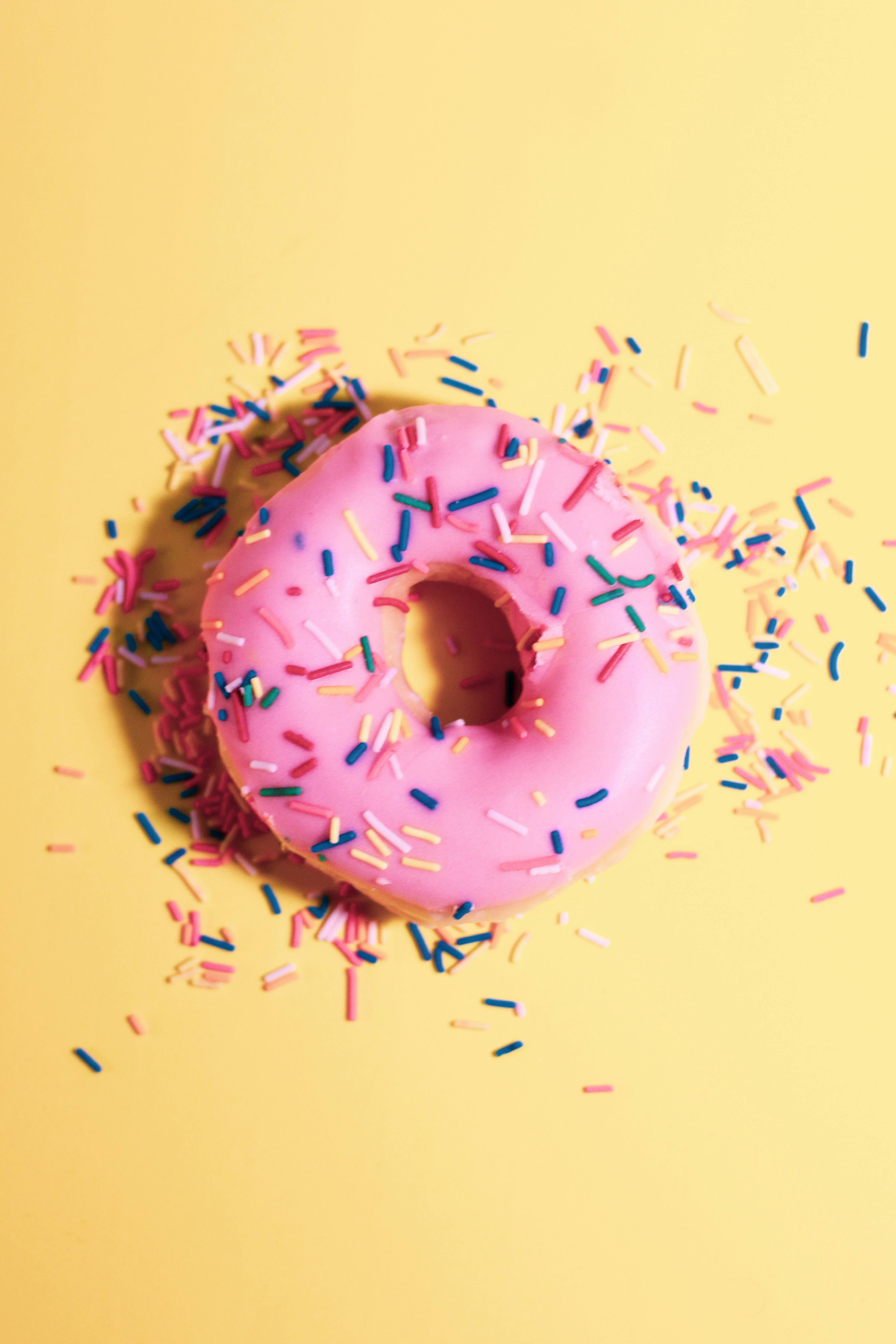 Pink Donut Halo on a Sunny Canvas