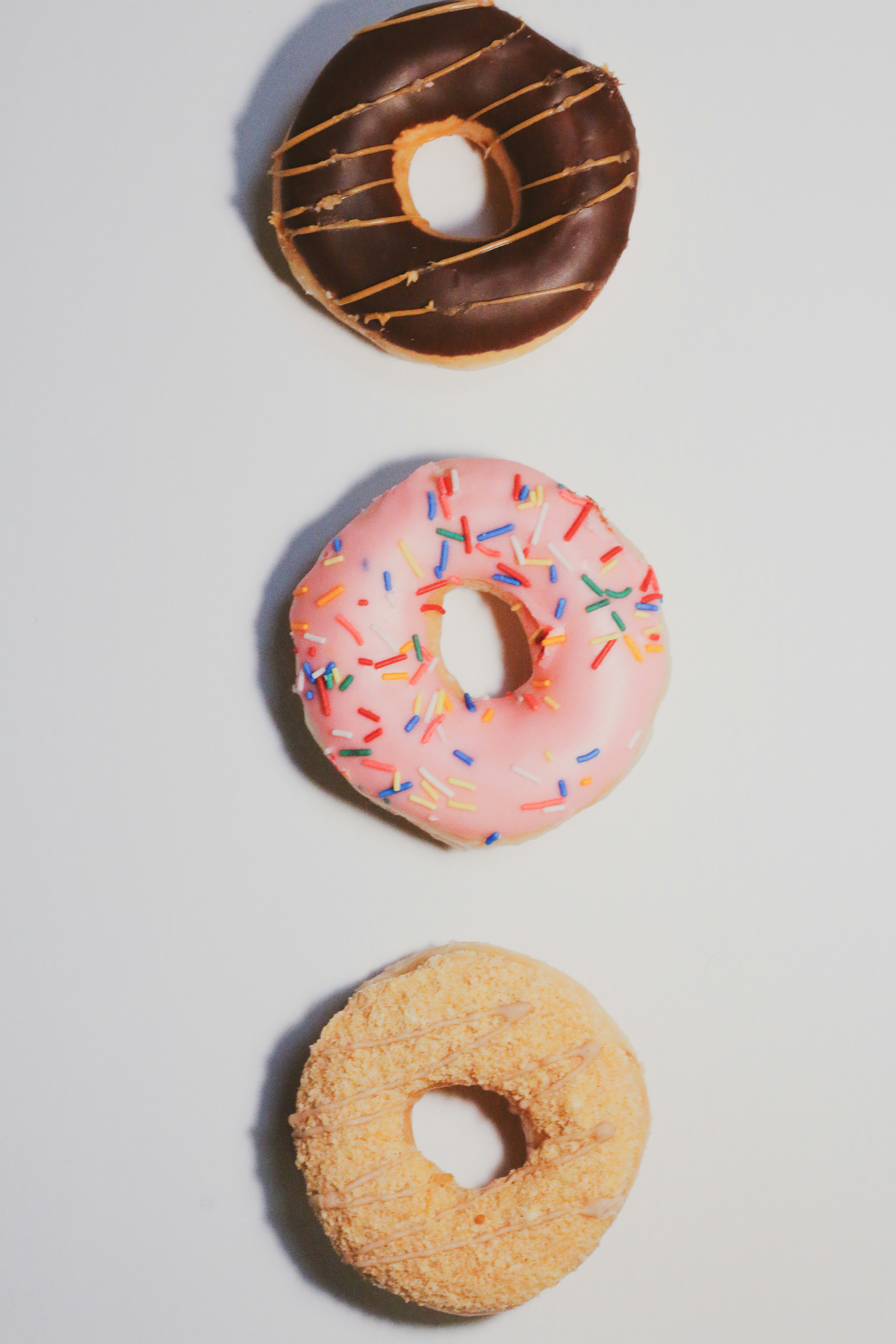Three Donuts in a Vertical Slice