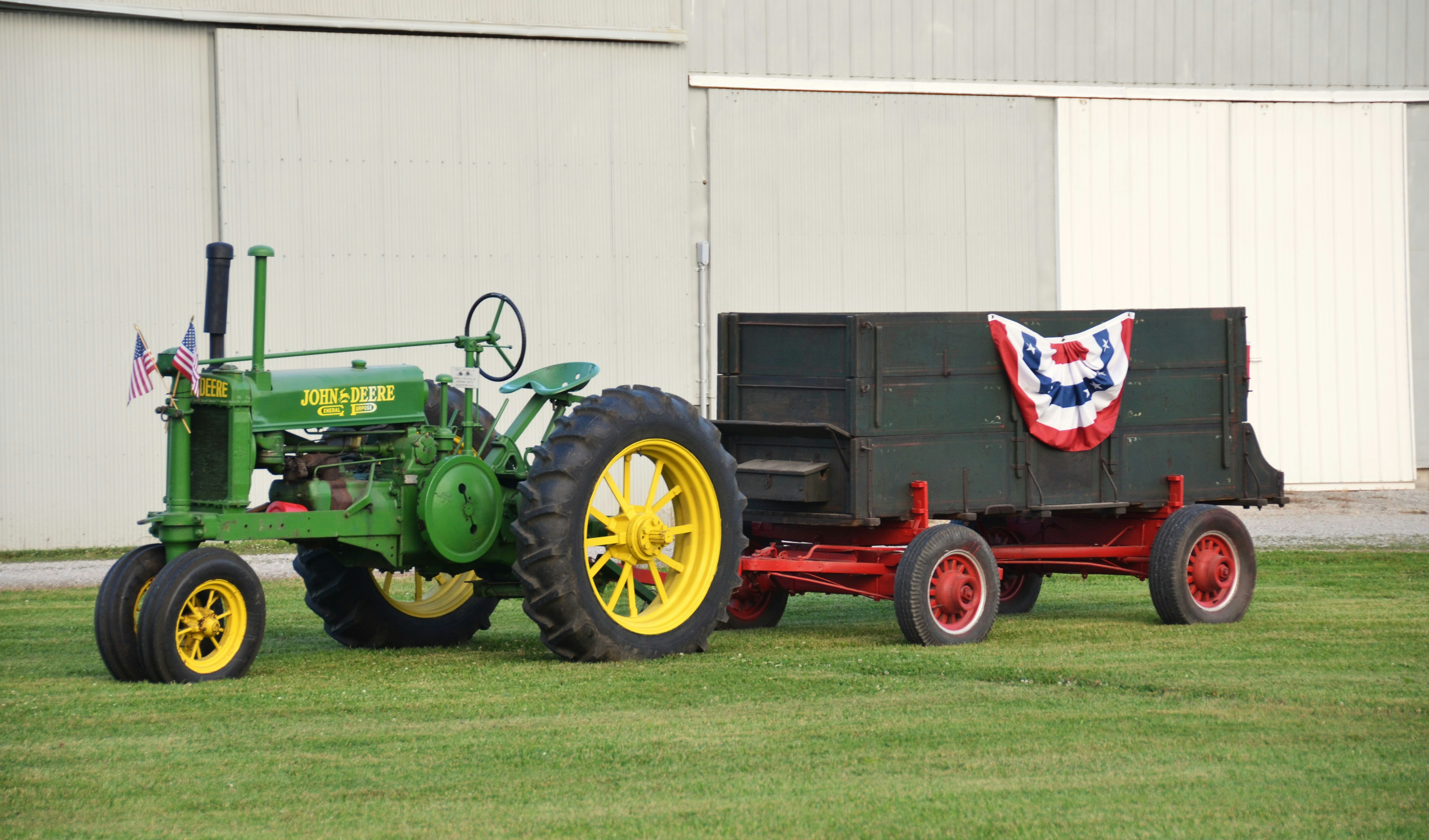 Green Fieldwork: A Vintage John Deere Harnesses the Afternoon