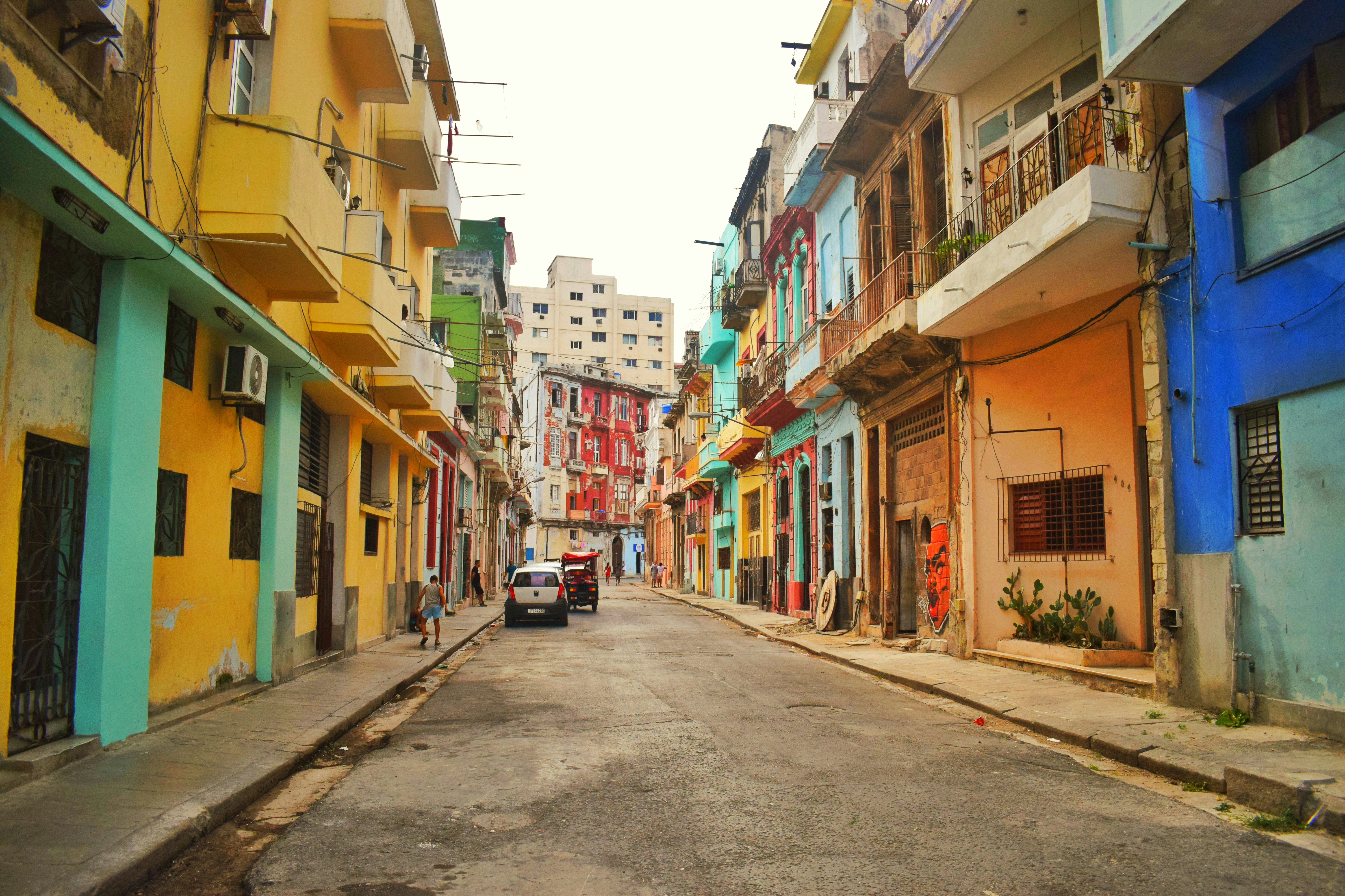 Colorful Calle: A Quiet Coastal Street Drifts into Sunset