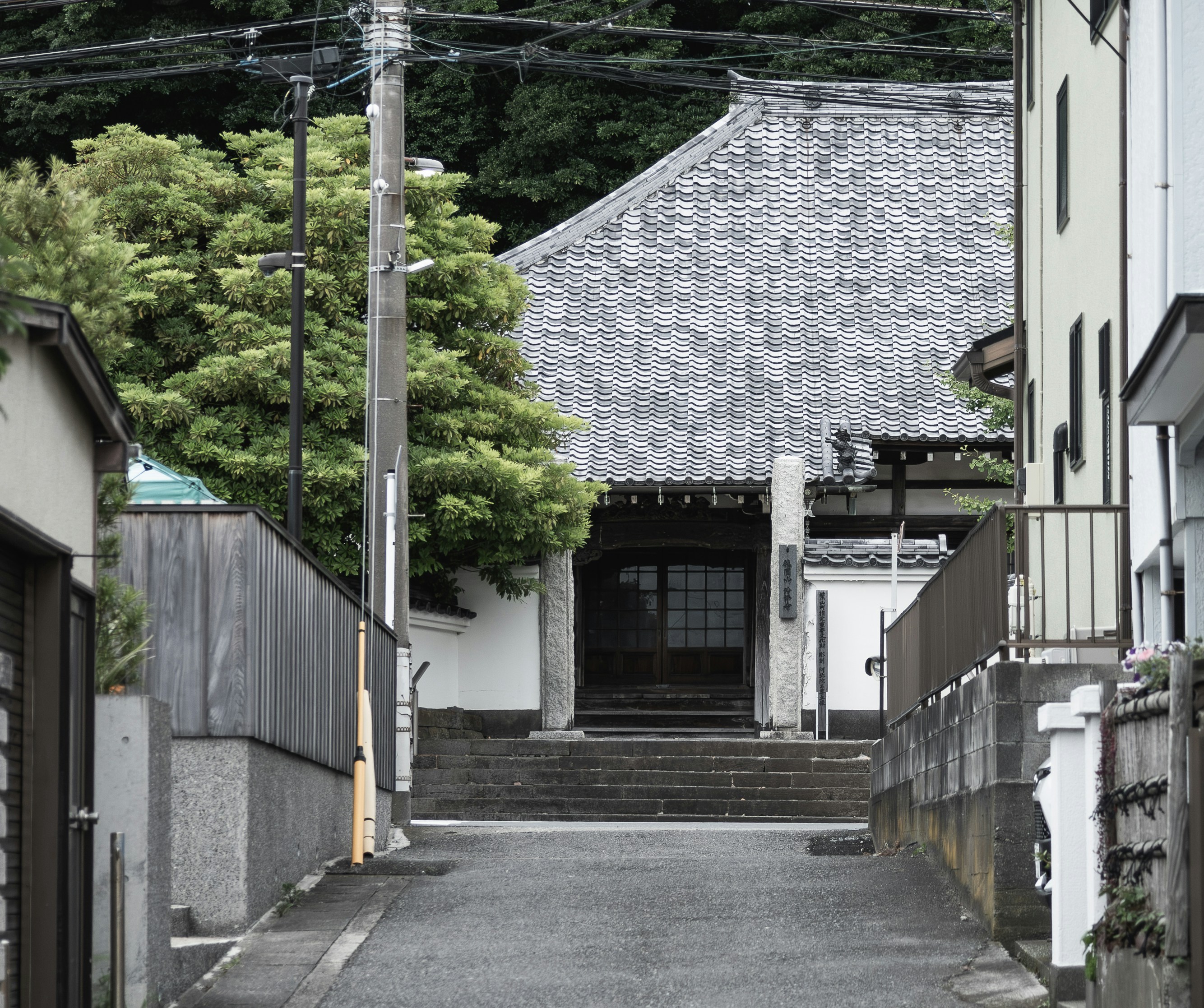 Temple Steps at the Quiet End of the Street