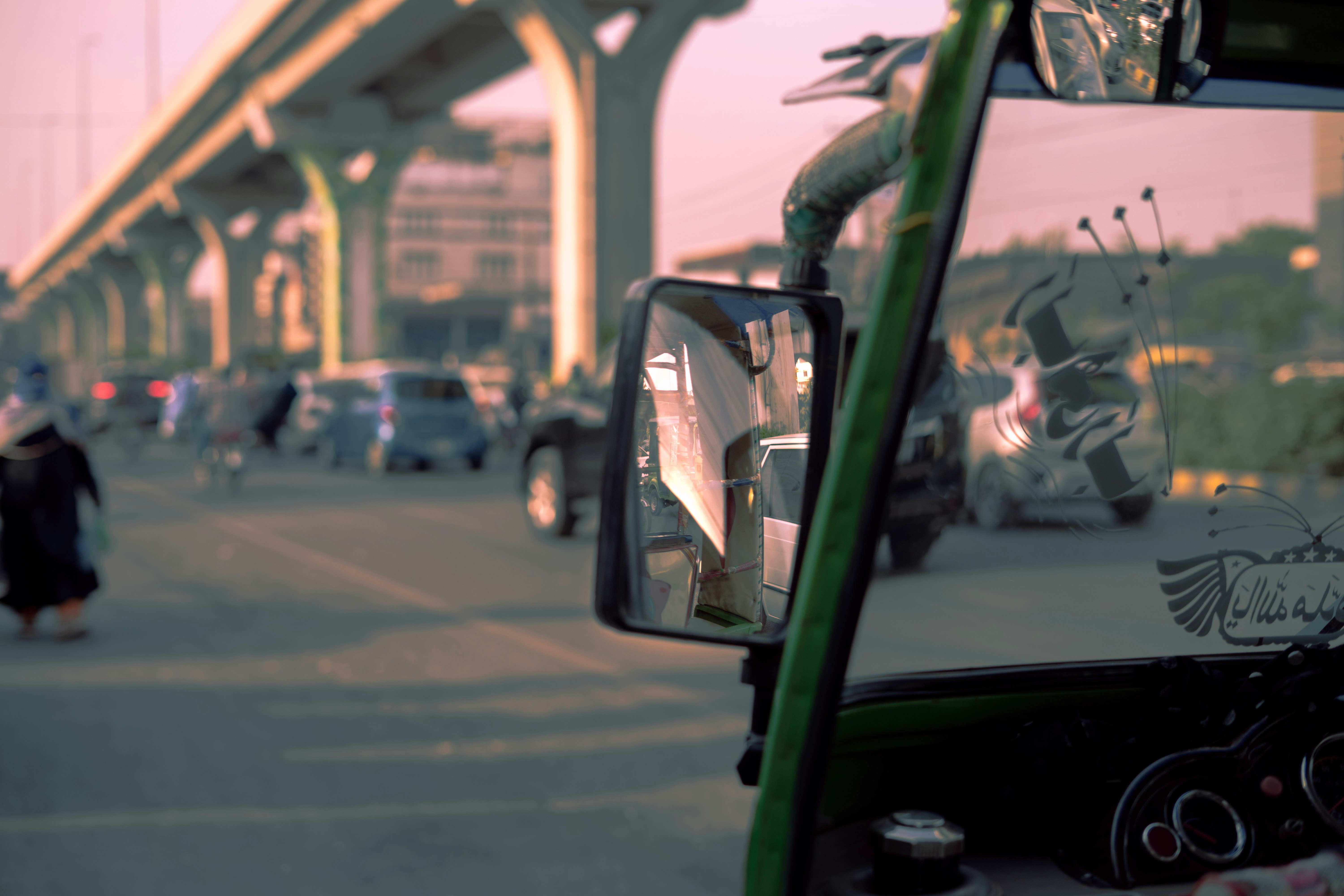 Rear-view Mirror Echo: A Bus Stop of Reflections