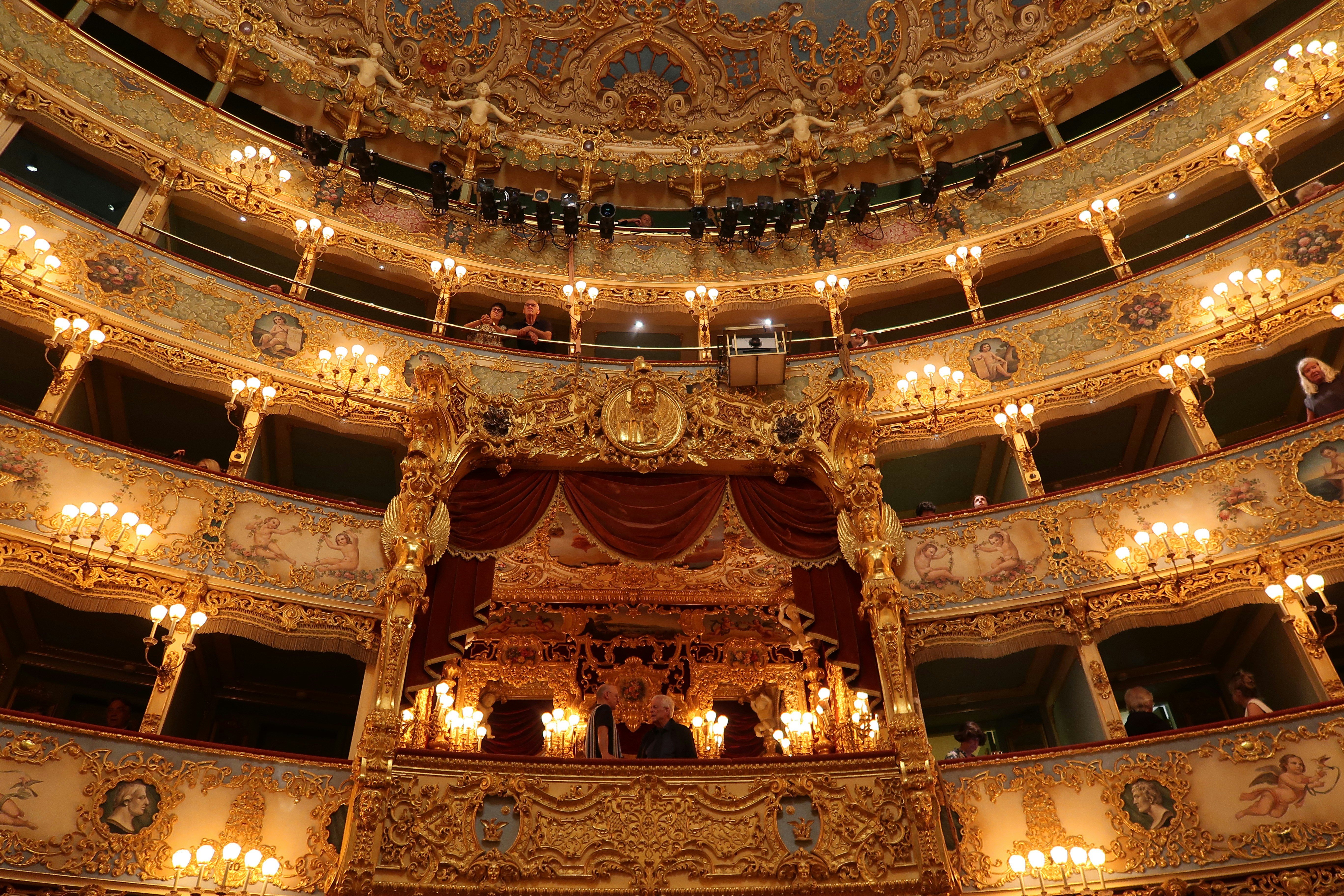 Ornate Opera House Faces the Crowd