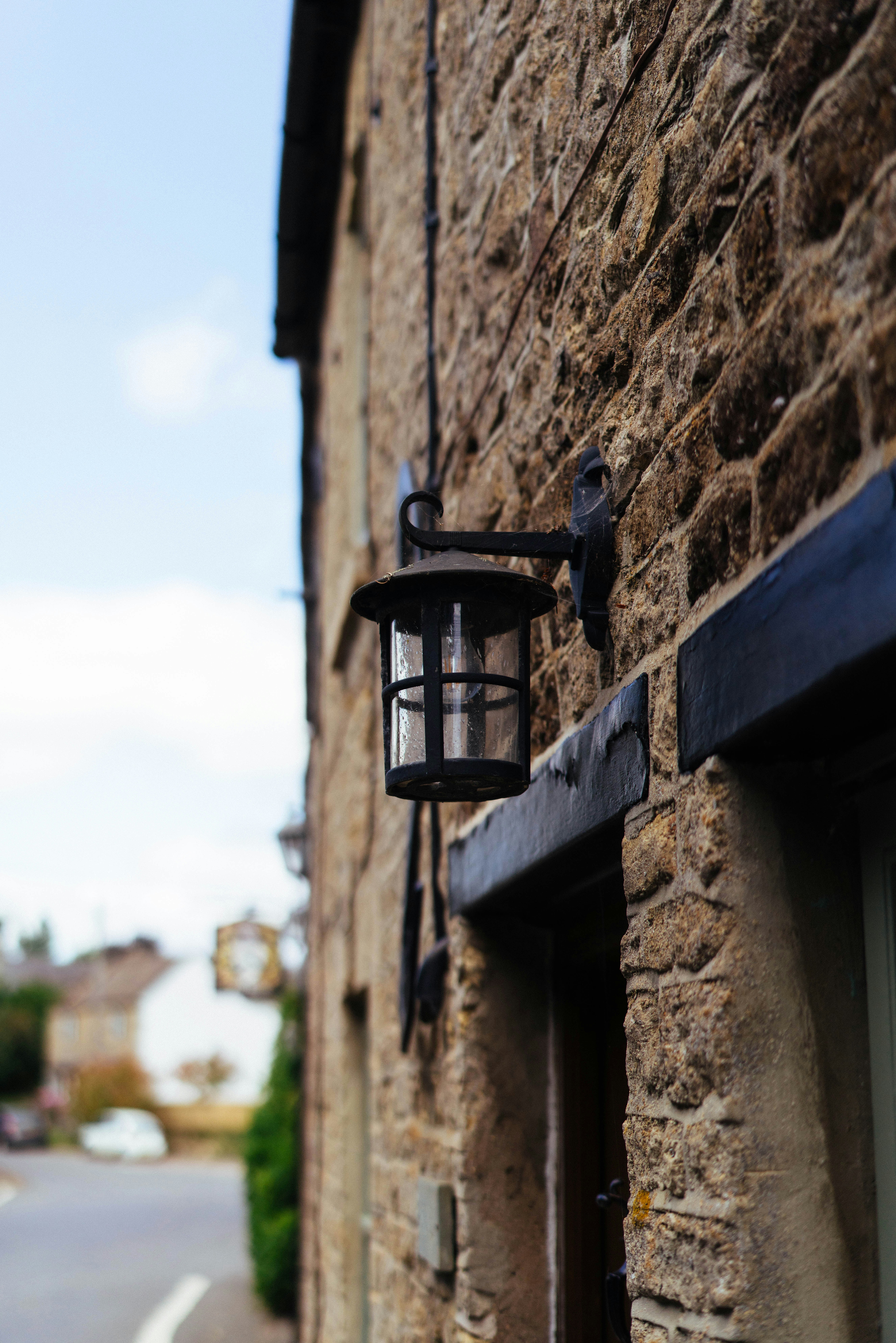 Lantern on a Stone Lane